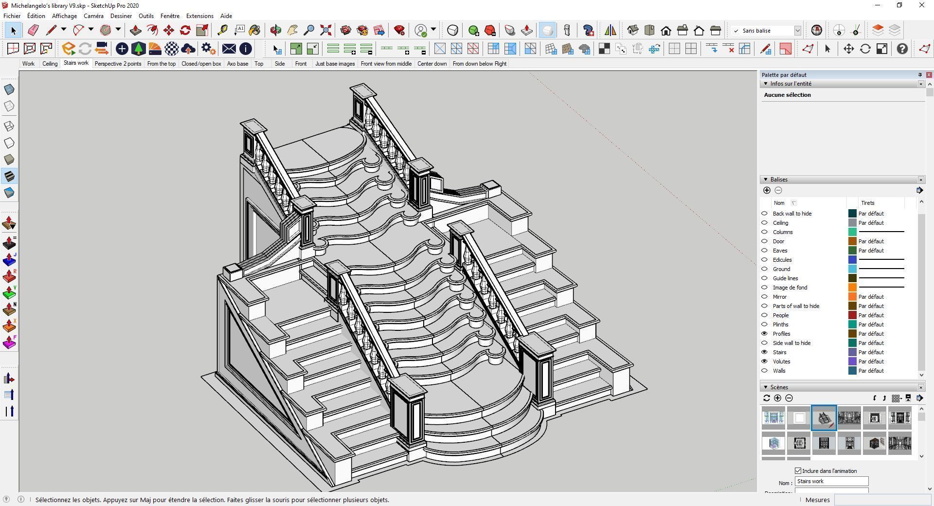 Michelangelo Laurentian Library 3D model | CGTrader