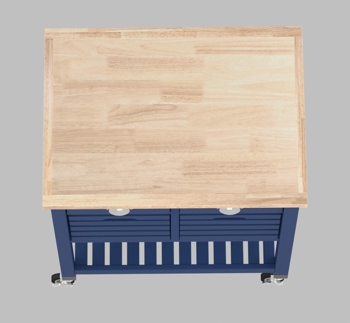 kitchen table on metal rollers 3D model | CGTrader