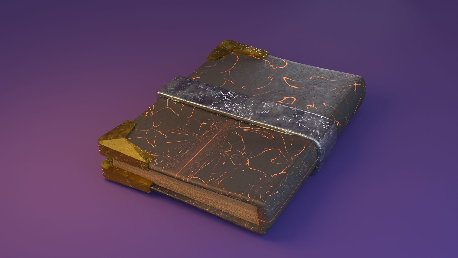 Fantasy magic book free 3D model | CGTrader