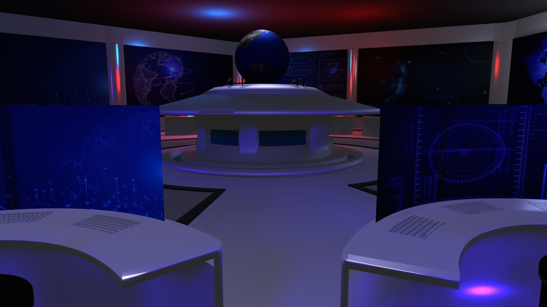 3D model Command Center - Control Room- Military Base - India VR / AR ...