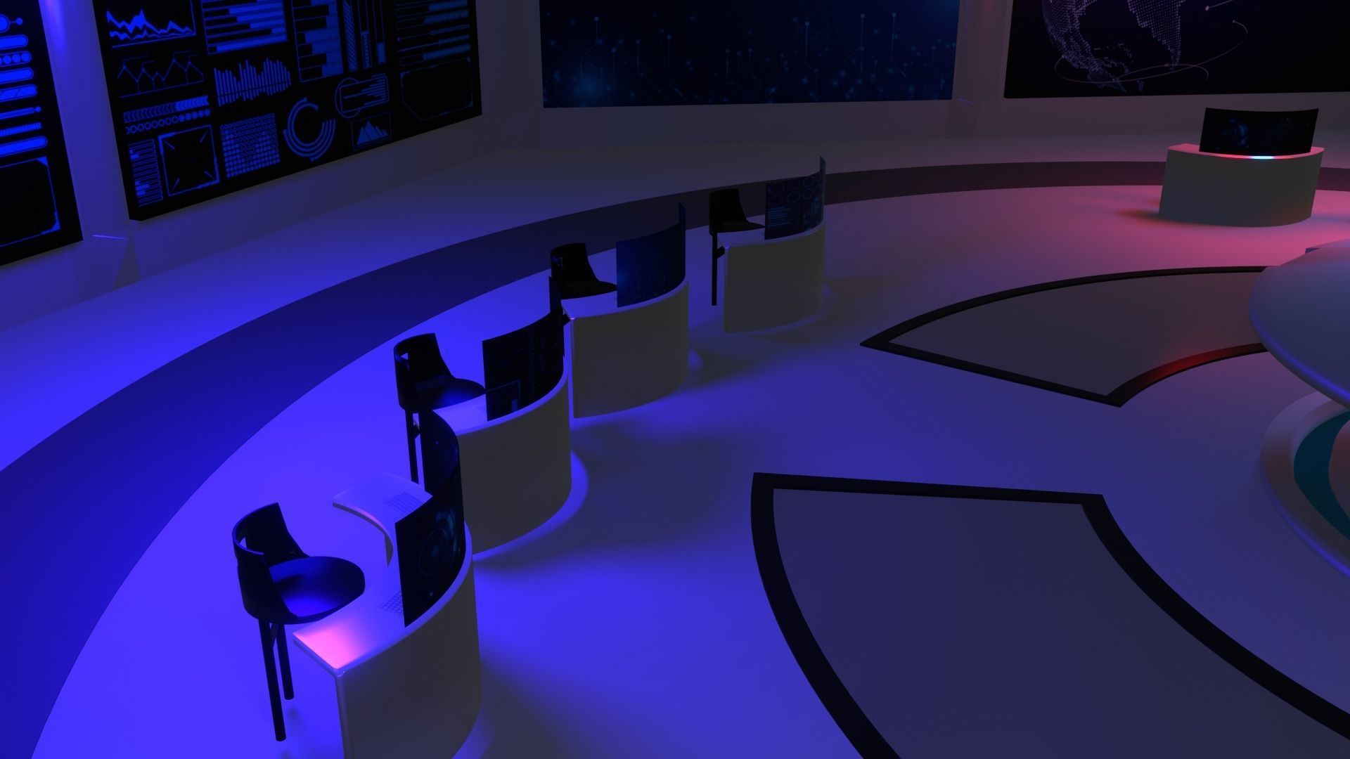 3D model Command Center - Control Room- Military Base - Norway VR / AR ...