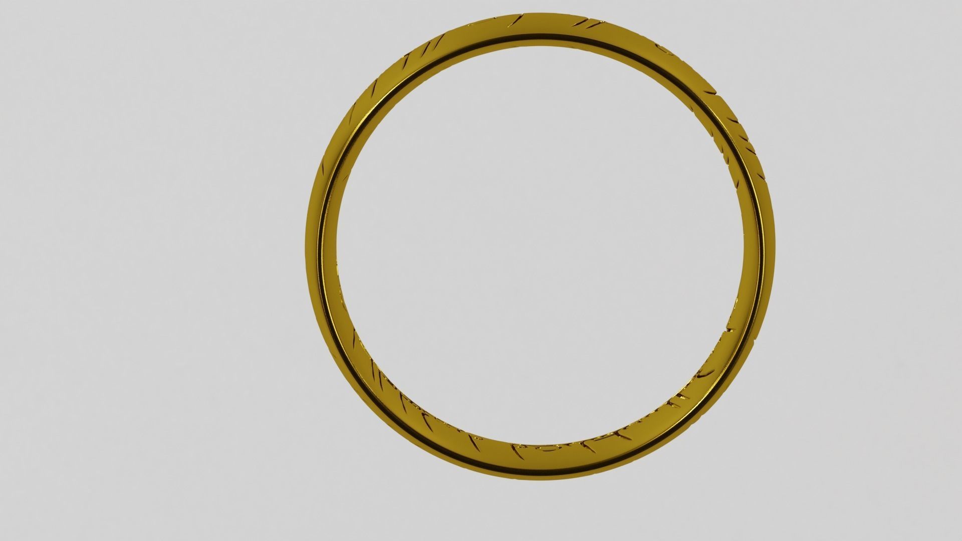 LOTR Ring Engraved 3D model 3D printable | CGTrader