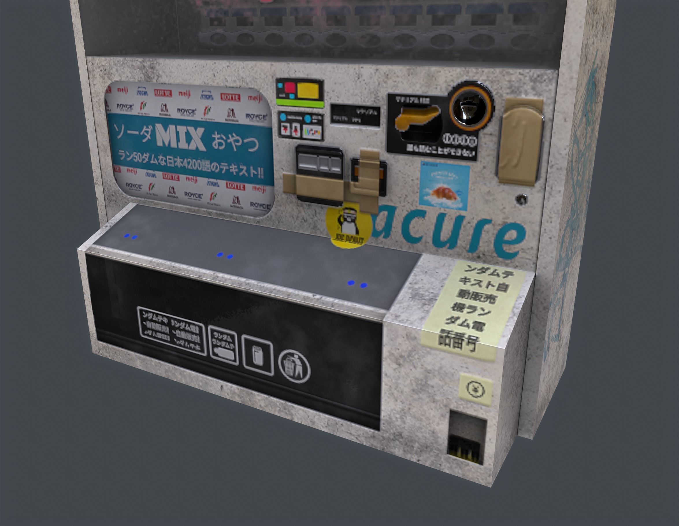 Low-poly Japanese Vending Machine free VR / AR / low-poly 3D model ...