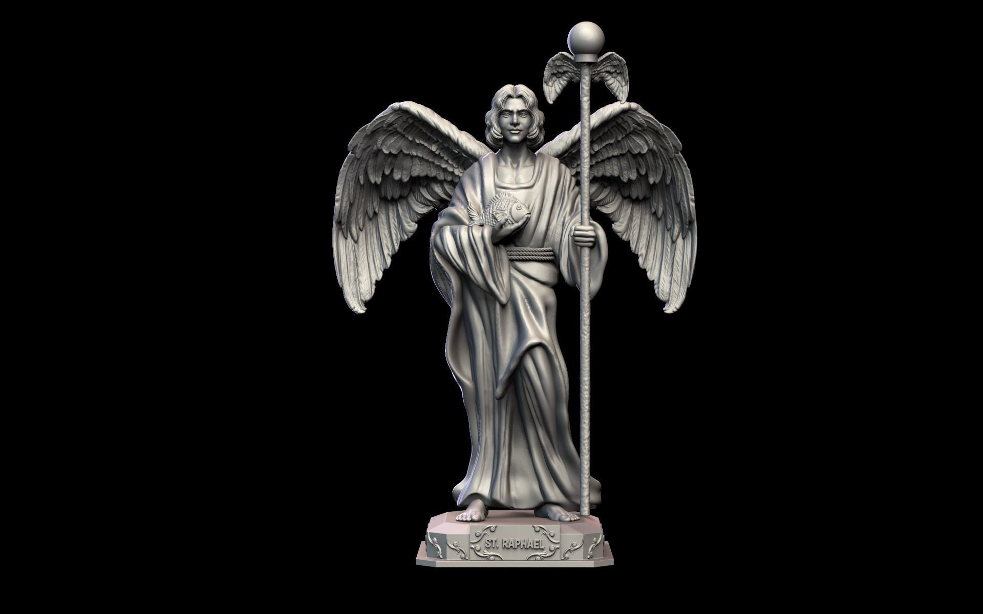 St Raphael Archangel 3D model 3D printable | CGTrader