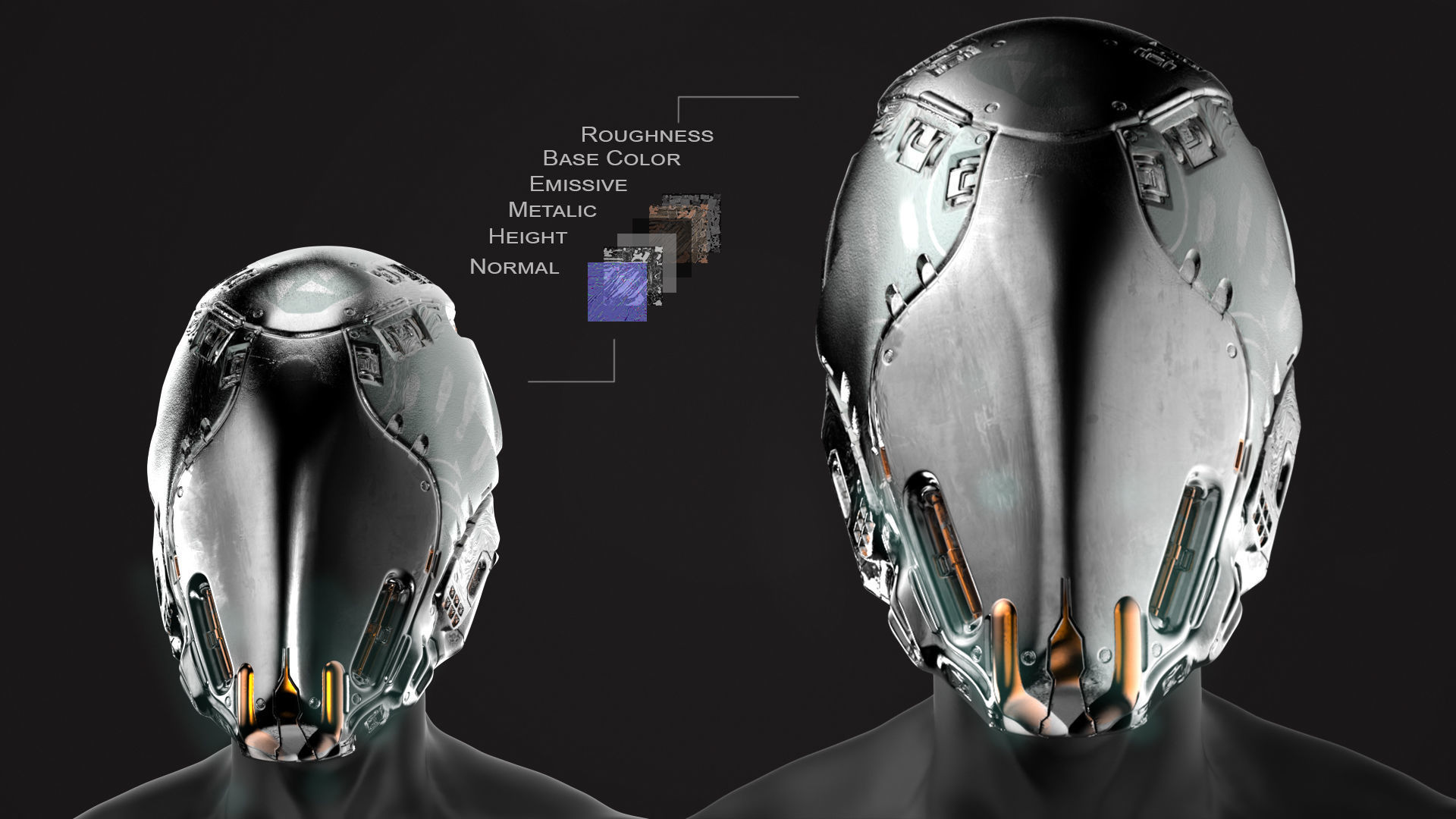 3D model 20 Scifi Helmet with Textures Ready for Games and 3D Softwares ...