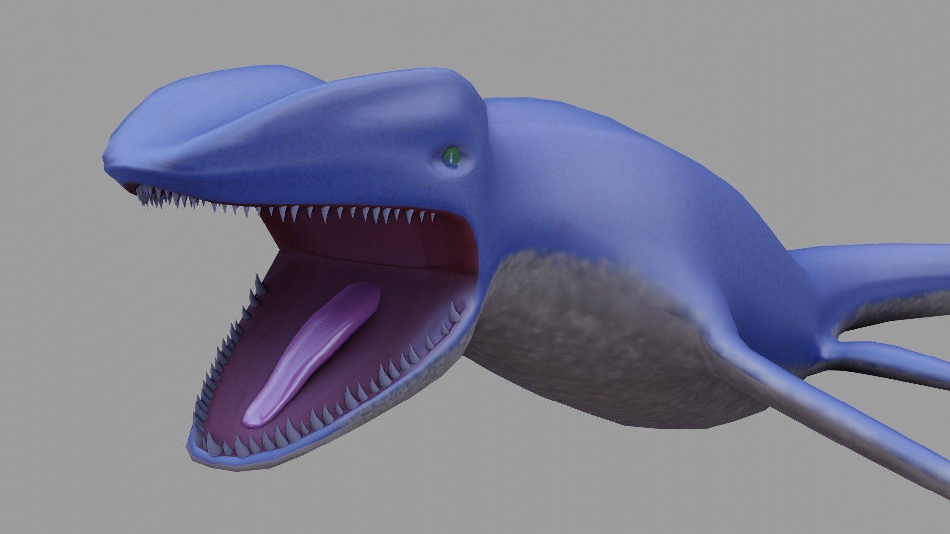 3D model Mosasaurus Low Poly - Rigged VR / AR / low-poly | CGTrader