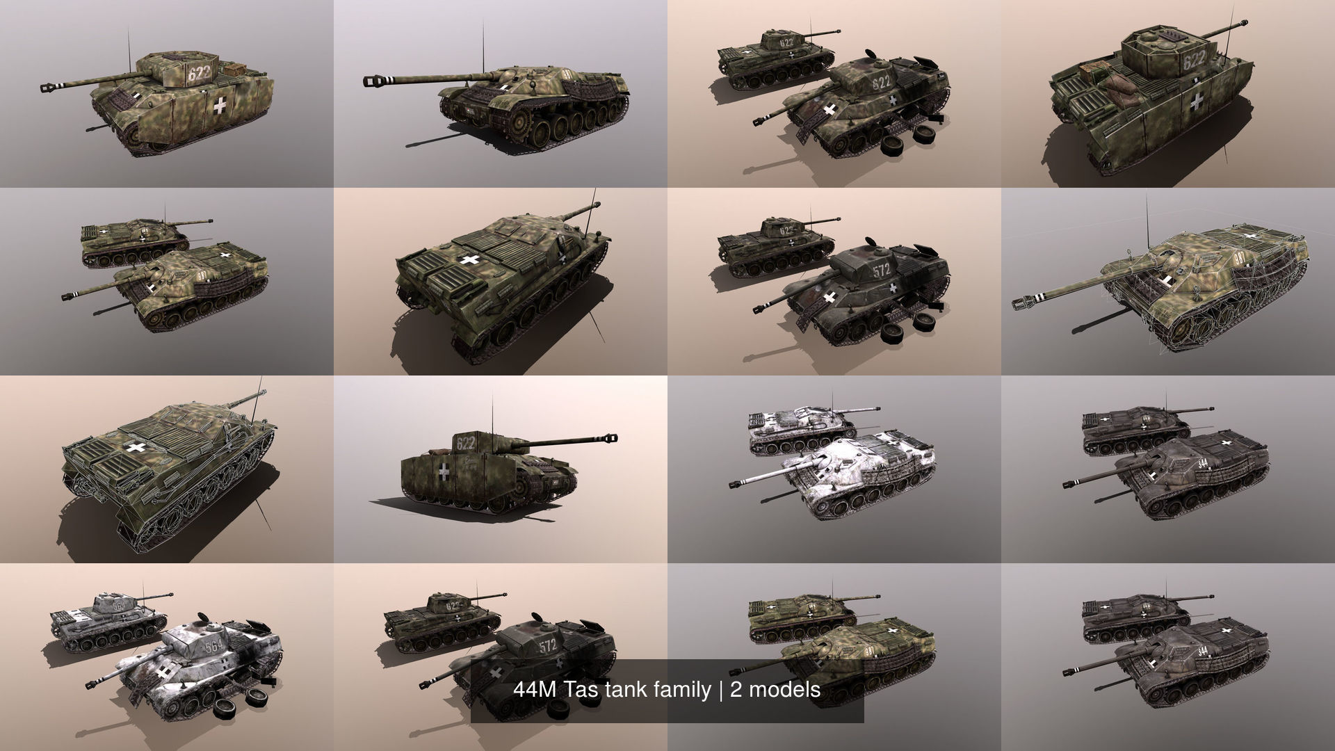 44M Tas tank family 3D Model Collection | CGTrader
