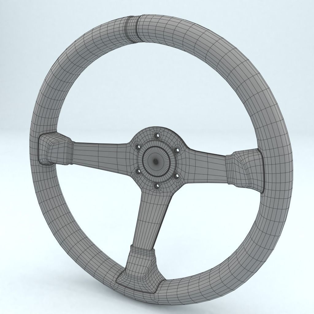 Steering Wheel Sparco R345 Suede Black 3D model | CGTrader