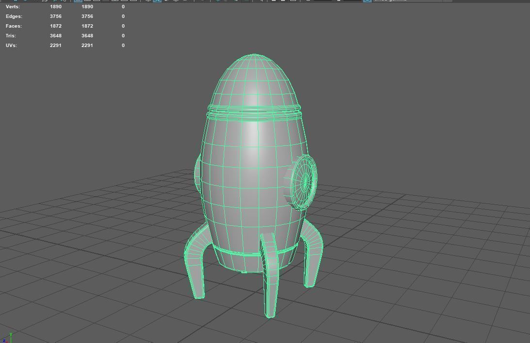 Low Poly Cartoonic Rocket 3d model free VR / AR / low-poly 3D model ...