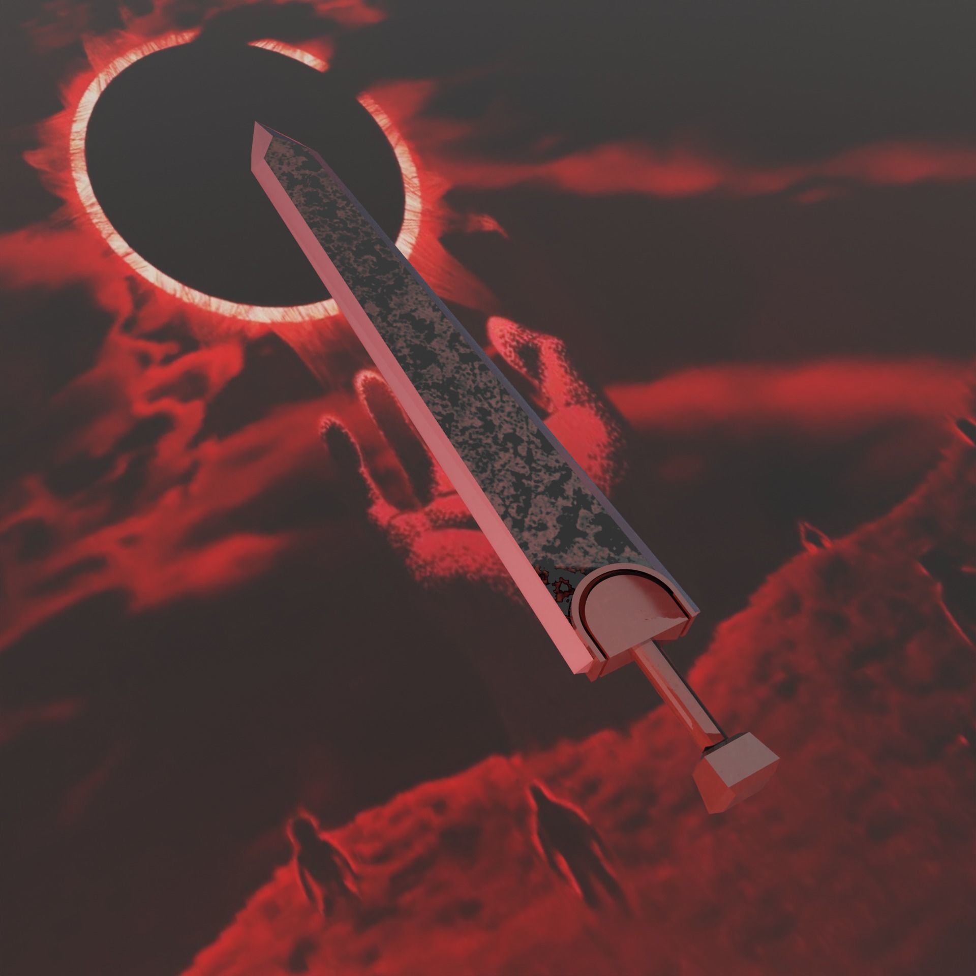 Guts Dragon Slayer Sword 3D Model free VR / AR / low-poly 3D model ...