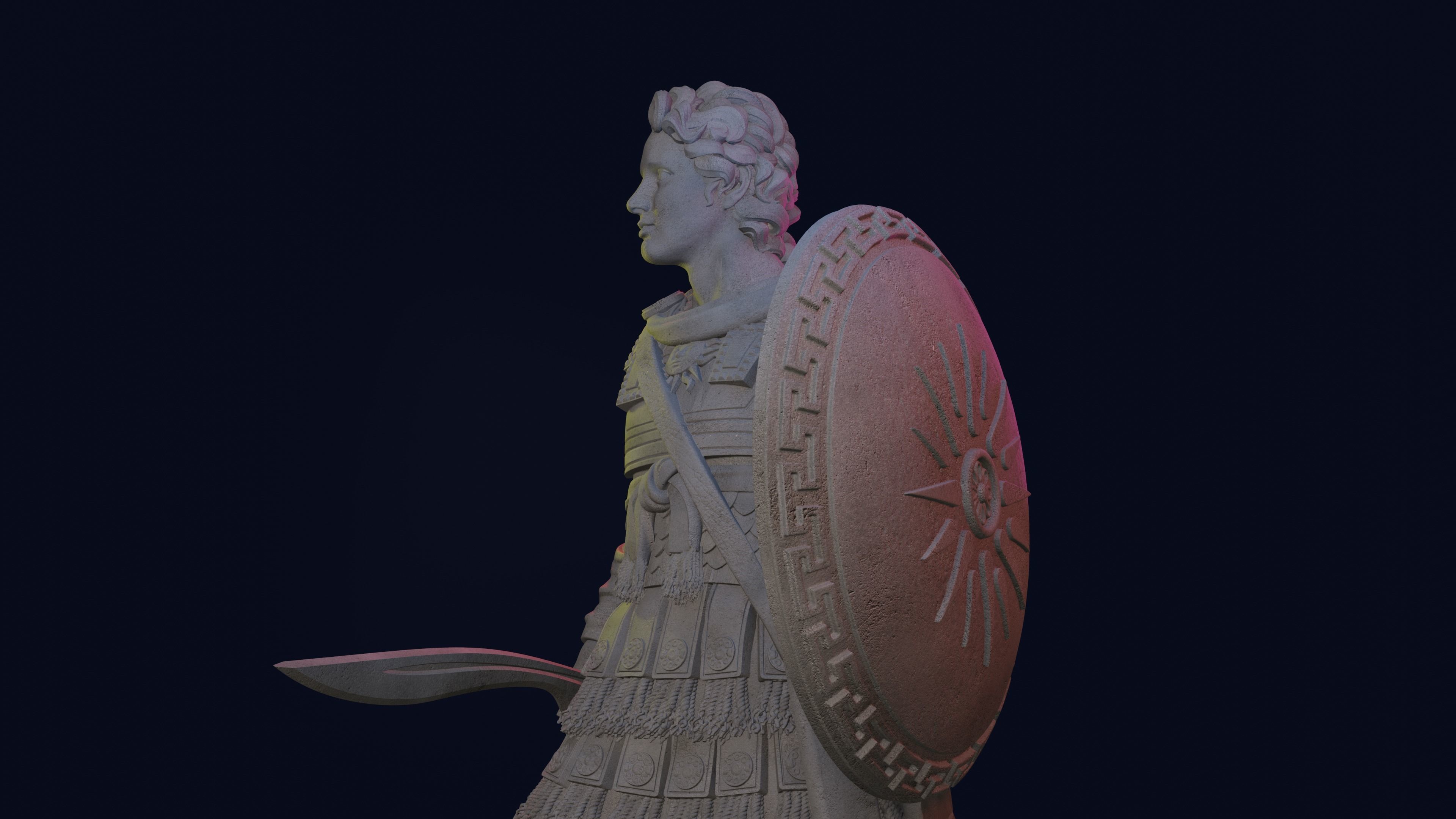 Alexander the Great Sculpture 3D model 3D printable | CGTrader