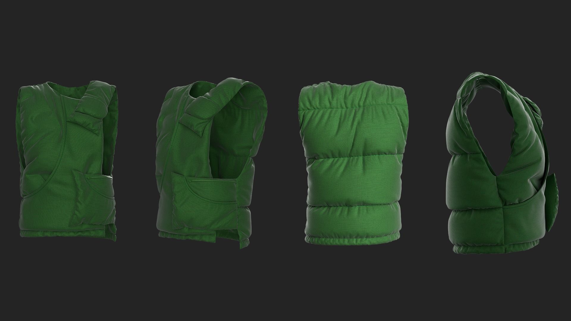 3 Vests Marvelous Designer project 3D model | CGTrader