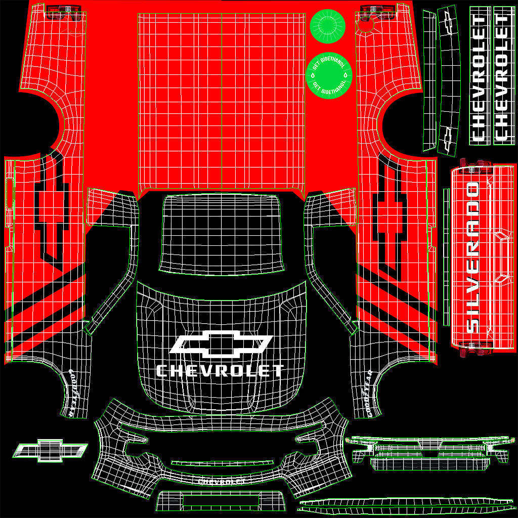Chevrolet Silverado Nascar Trucks 2022 template 3D model | CGTrader