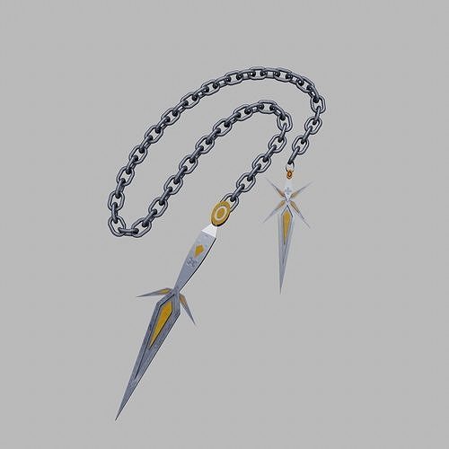 3D model PBR Concept dagger game ready Low-poly 3D model VR / AR / low ...