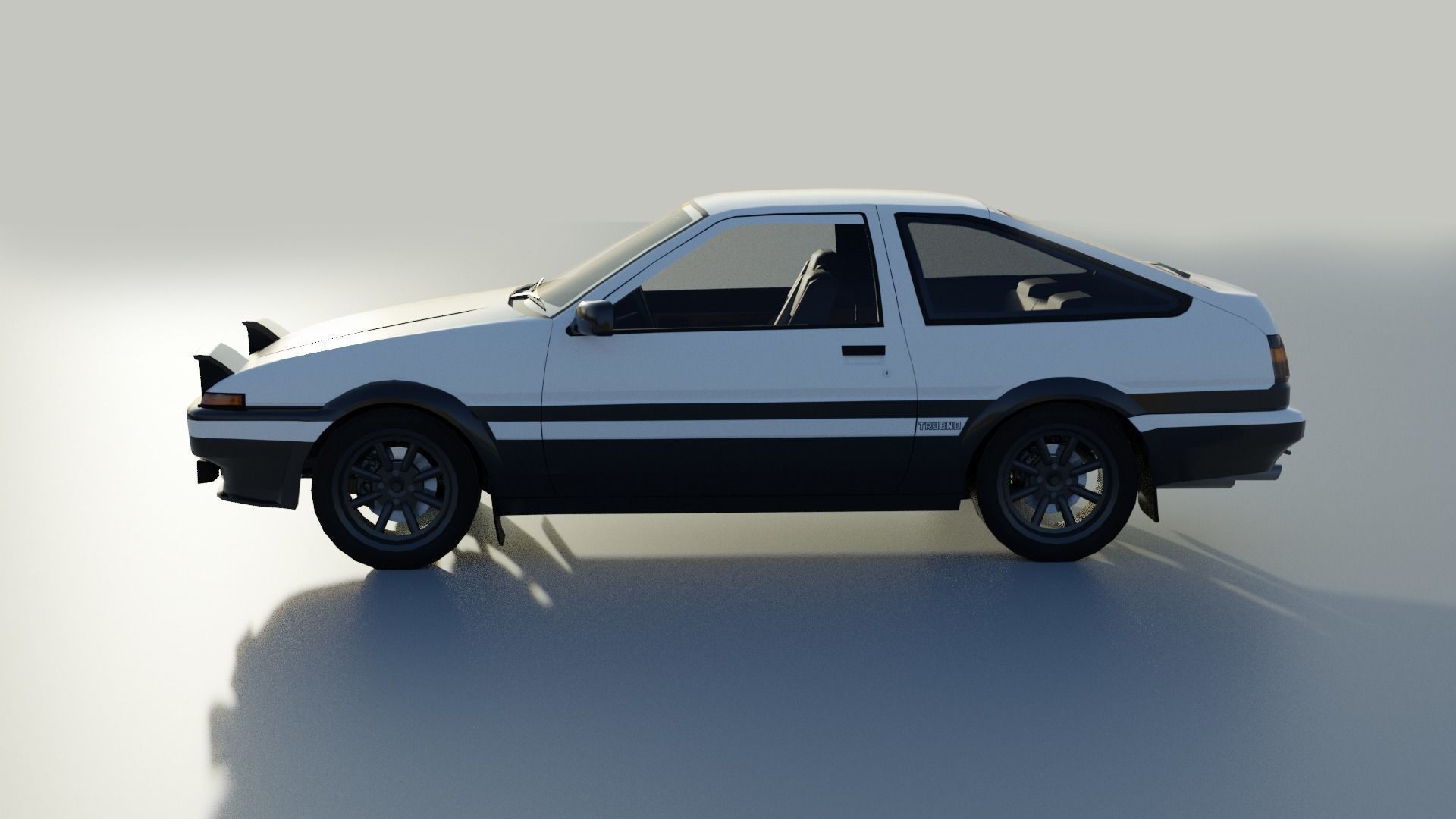 3D model Toyota Trueno AE86 Initial D stylized VR / AR / low-poly ...