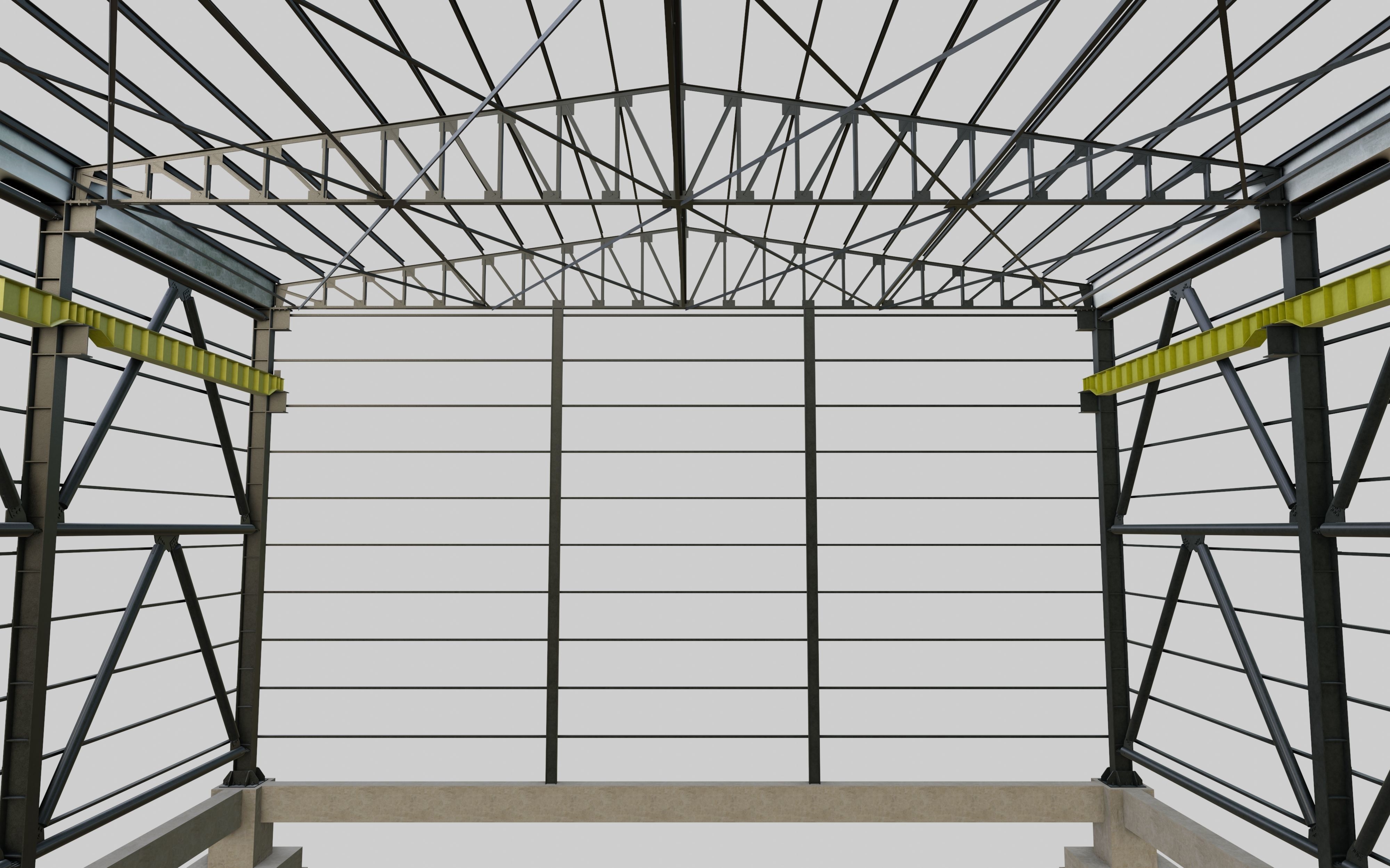 Steel Structure - Warehouse - Type-2 3D model | CGTrader