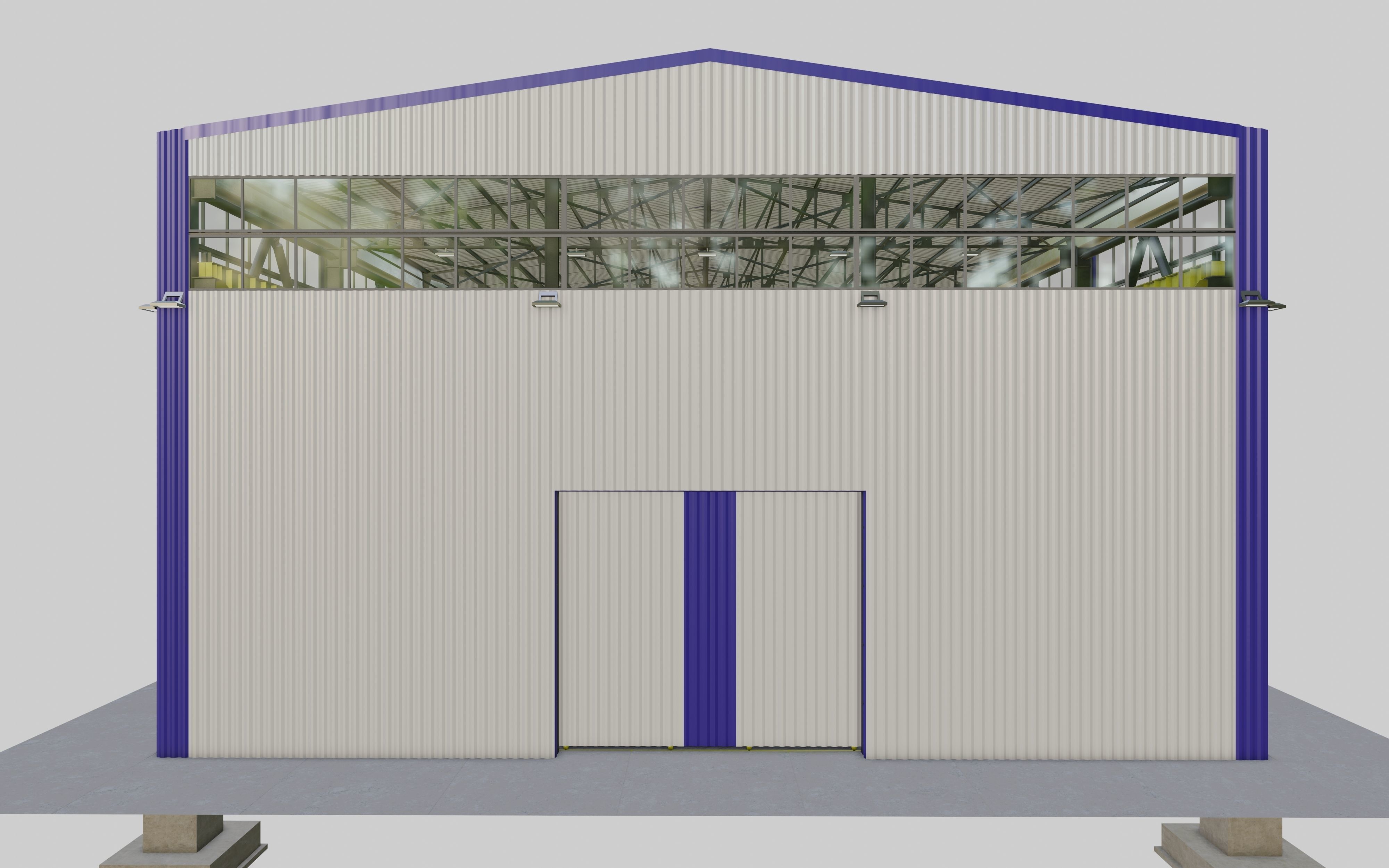 Steel Structure - Warehouse - Type-4 3D model | CGTrader