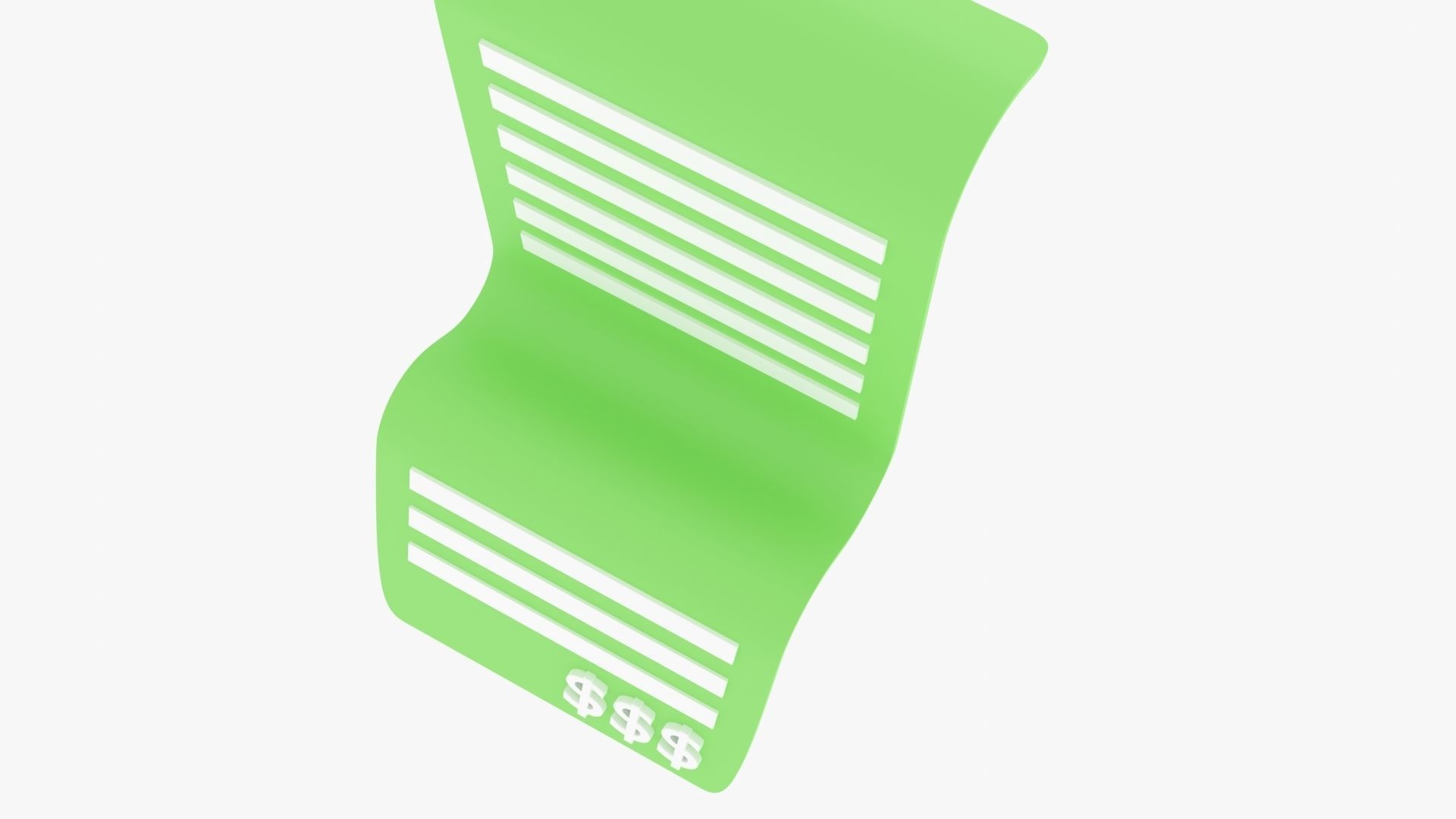 Invoice letter l 3D model | CGTrader