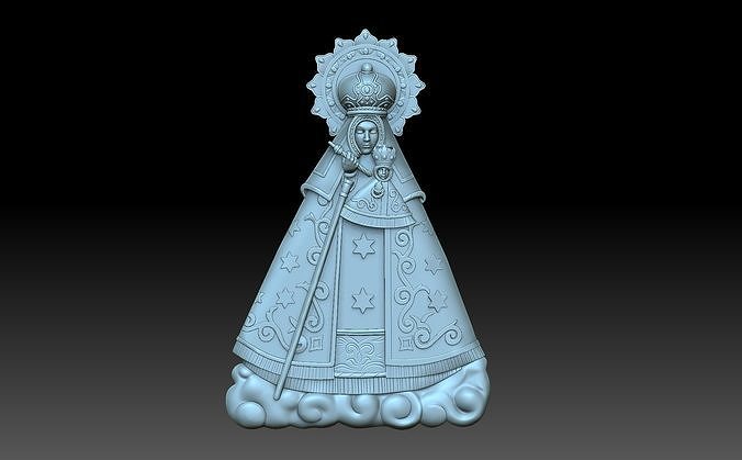 The Virgin Mary 3D model 3D printable | CGTrader