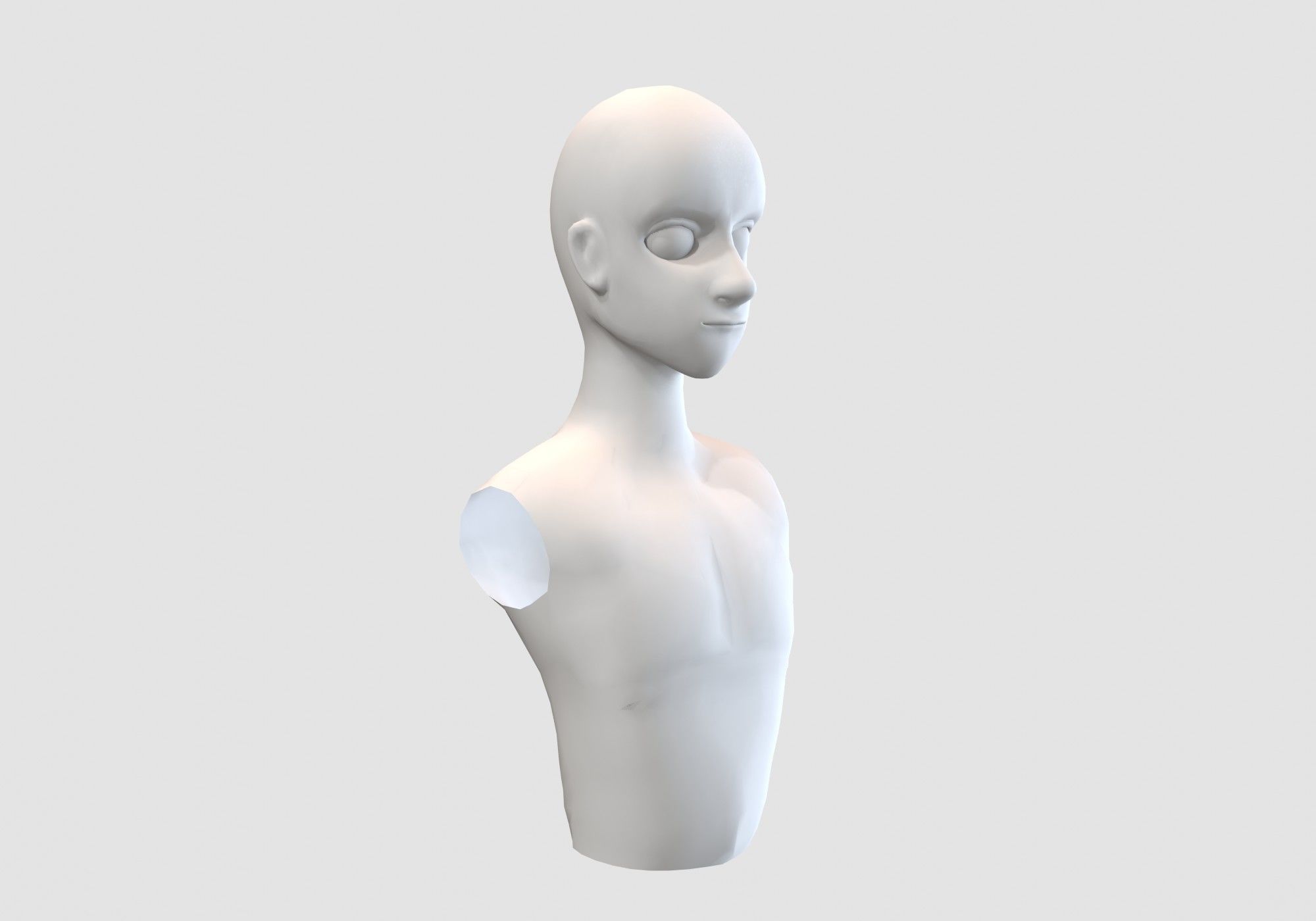 male upper body 3D model | CGTrader
