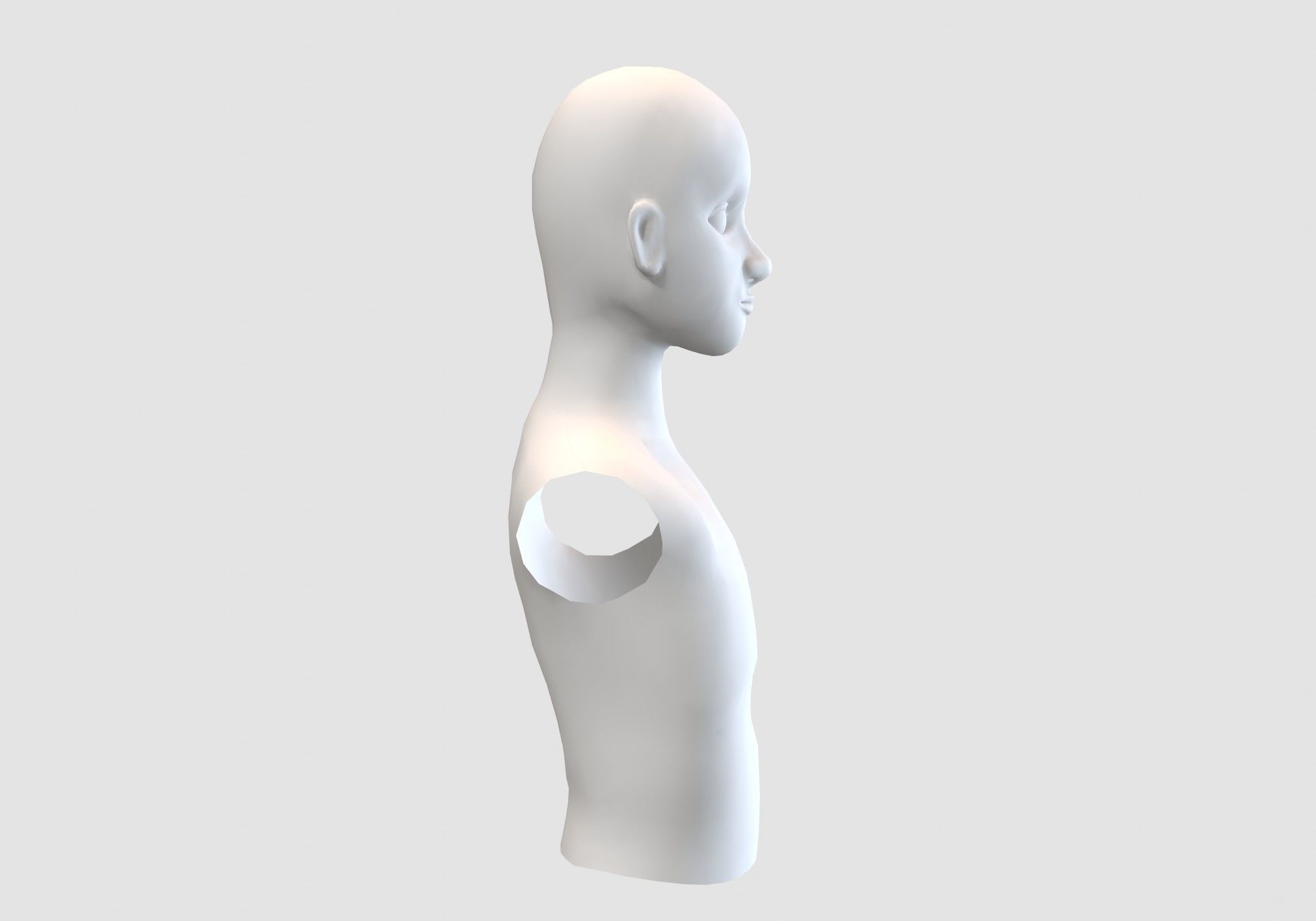 male cartoon torso 3D model | CGTrader
