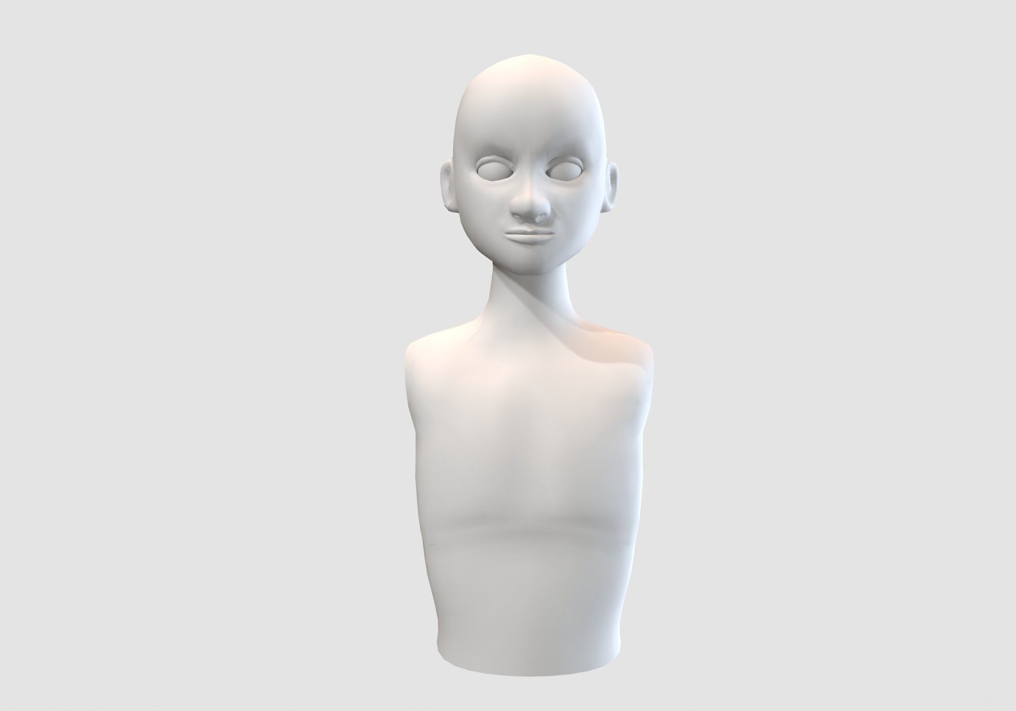 male cartoon torso 3D model | CGTrader