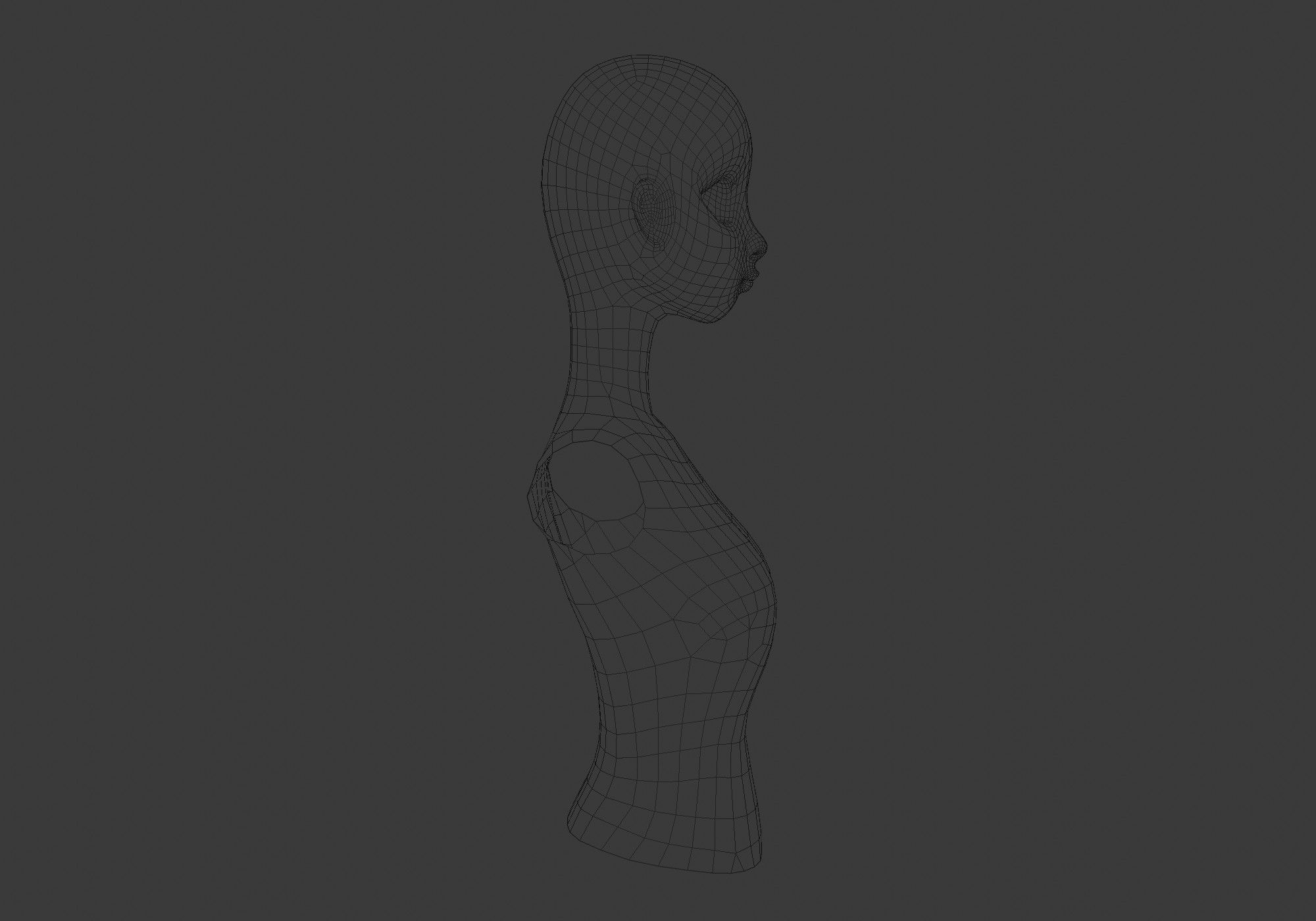 female cartoon torso 3D model | CGTrader