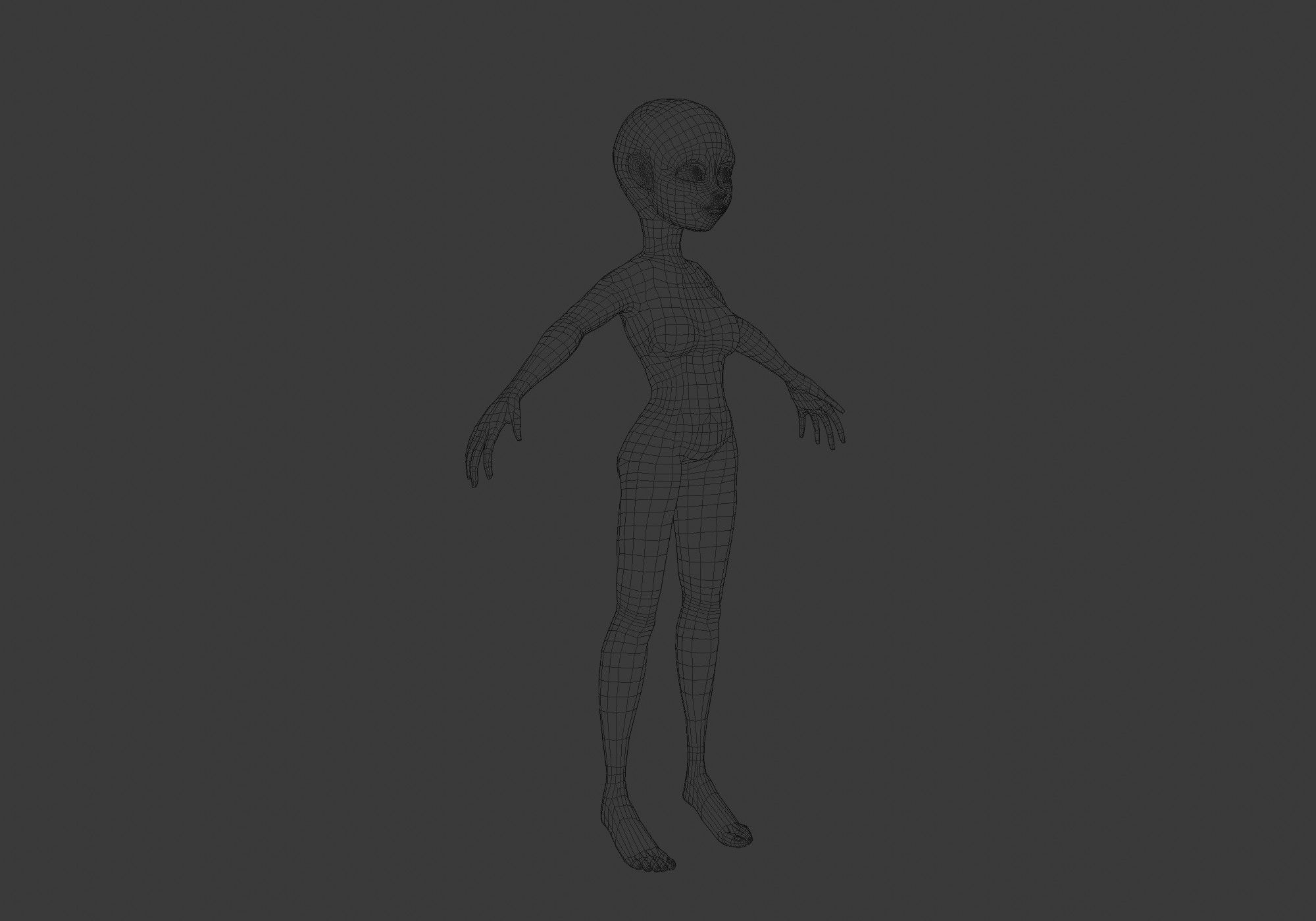 female cartoon body 3D model | CGTrader
