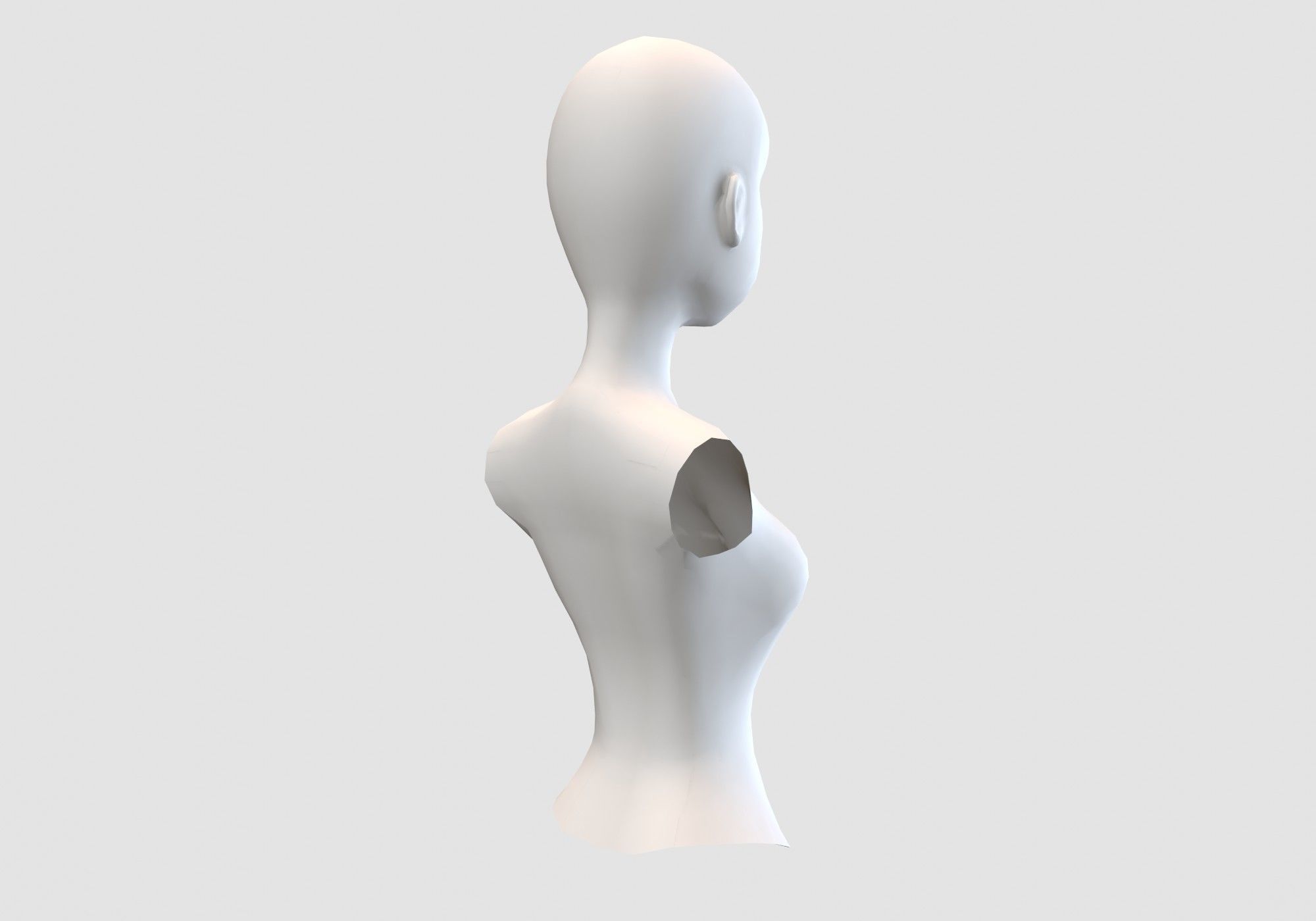 cute female torso 3D model | CGTrader