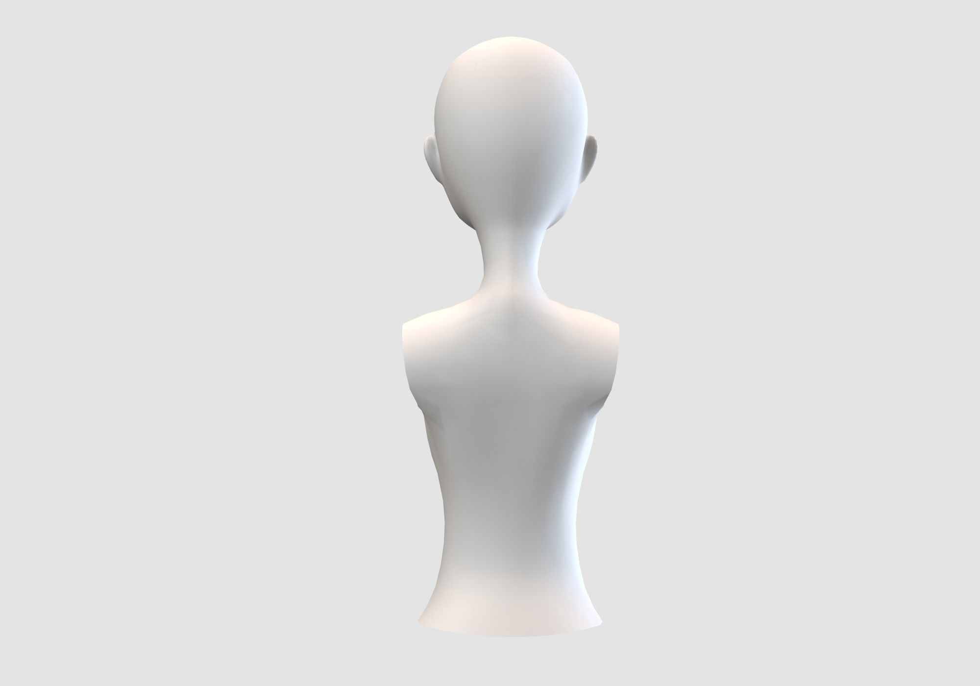 cartoon female torso 3D model | CGTrader