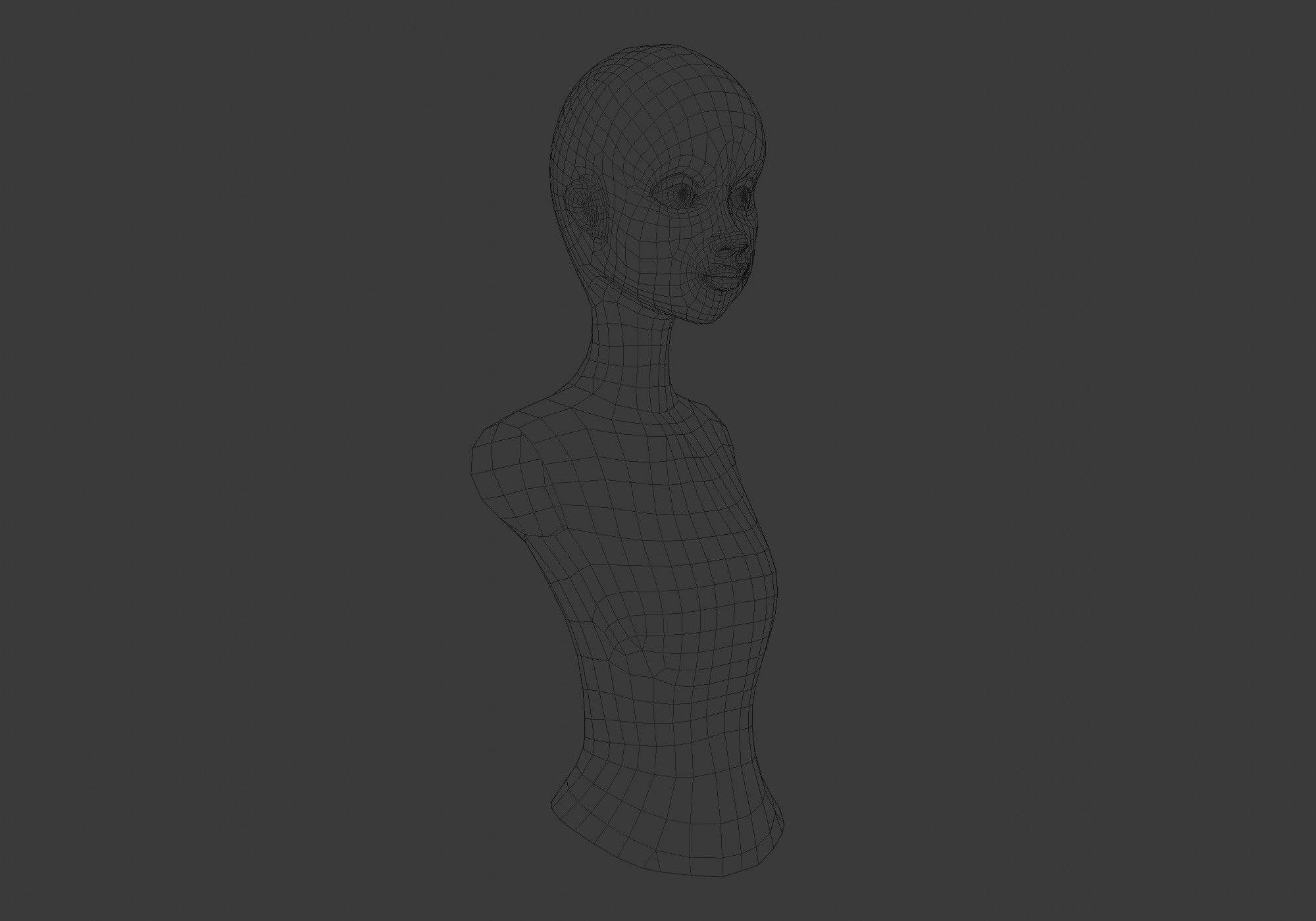 basic female torso 3D model | CGTrader