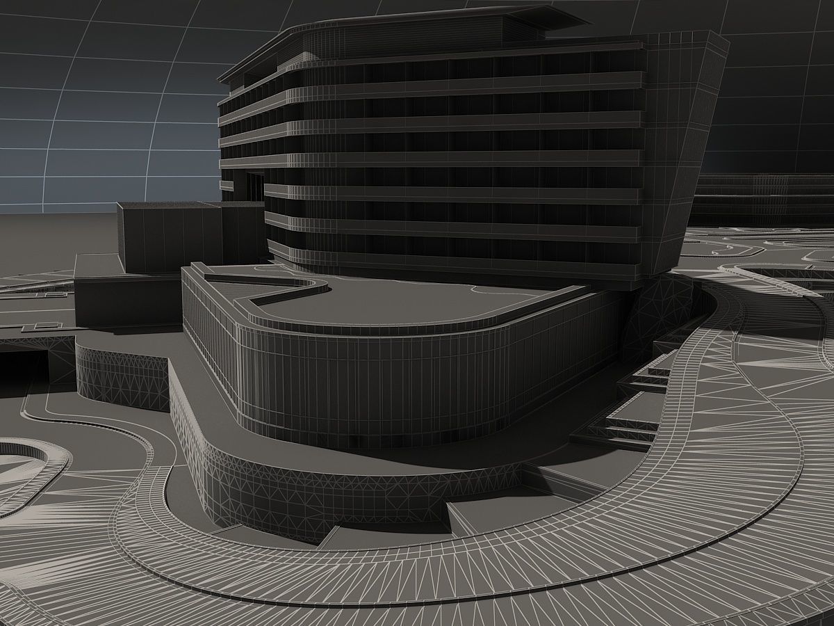 Beachfront Hotel 1 3D model | CGTrader