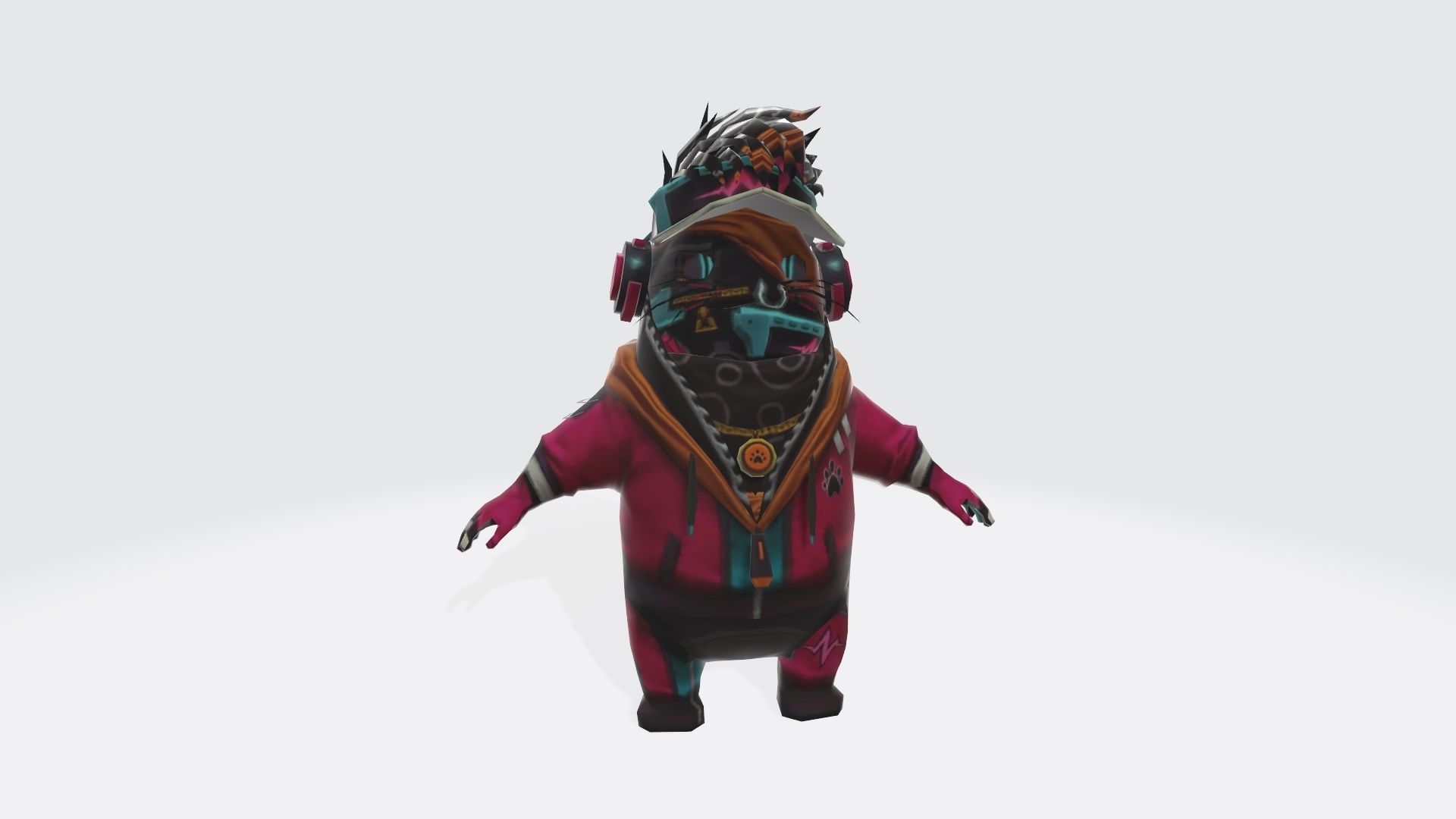 3D model Otter Free Fire character VR / AR / low-poly | CGTrader