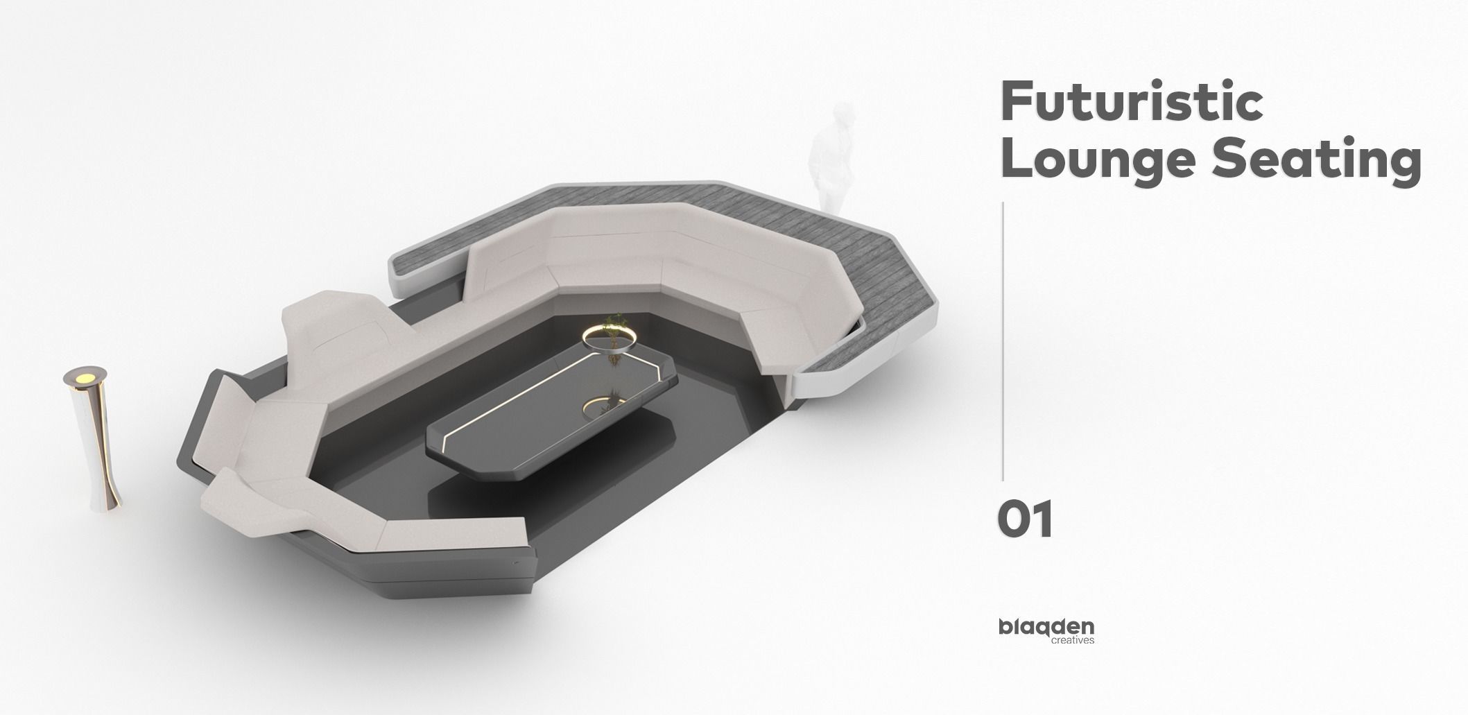 FUTURISTIC SOFA - Futuristic Lounge Seating 01 3D model | CGTrader