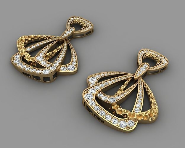 Earring 07 3D model 3D printable | CGTrader