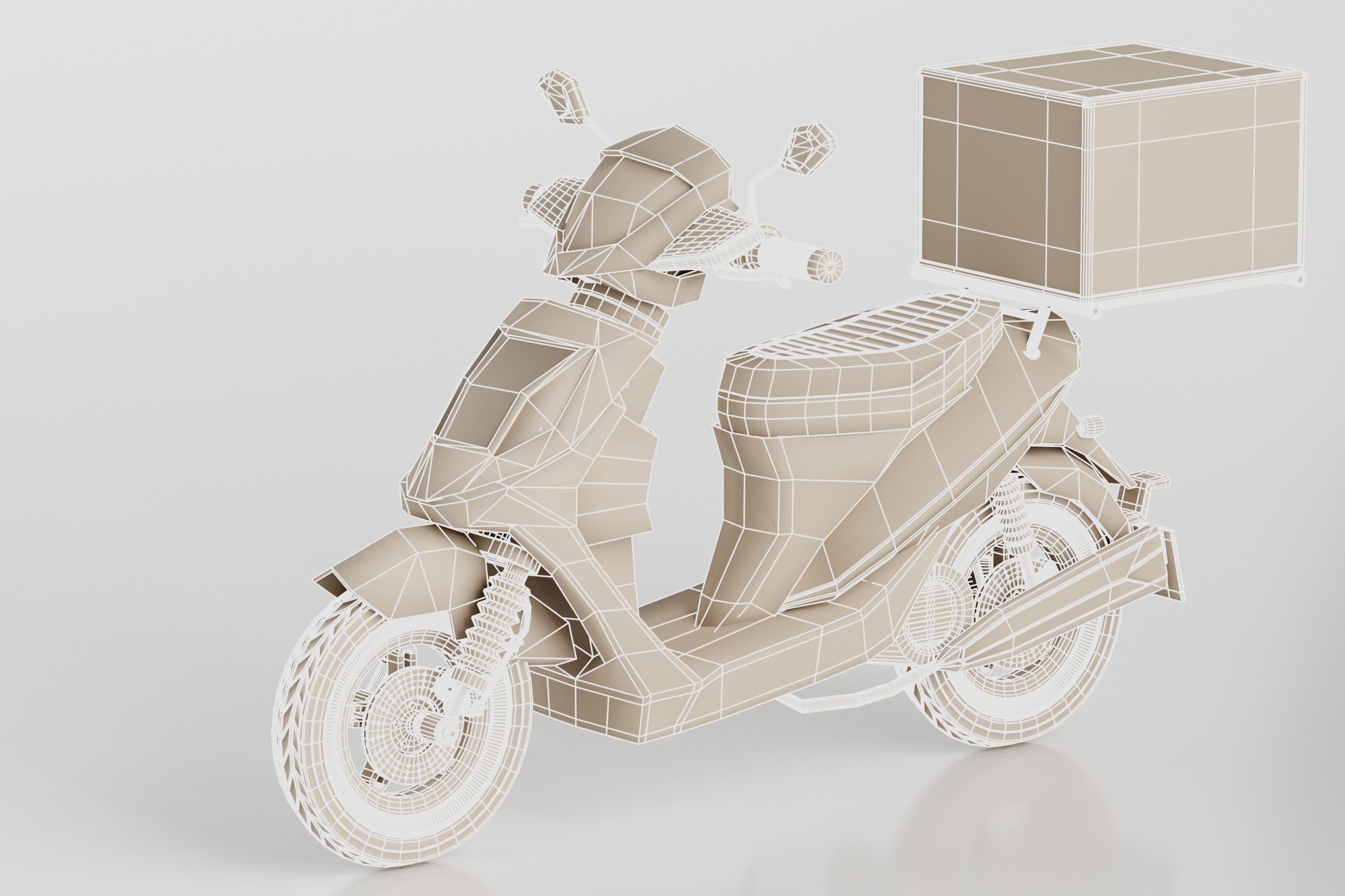 3D model Delivery Scooter Motorcycle VR / AR / low-poly | CGTrader