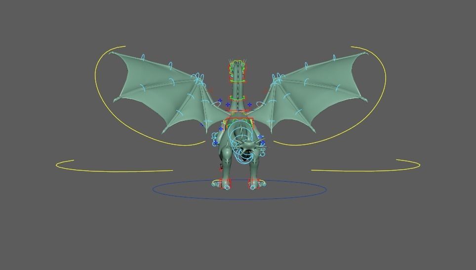 Dragon rig 3D model rigged | CGTrader