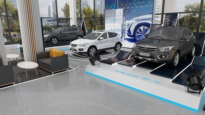 Automobile 4S Shop 3D model | CGTrader