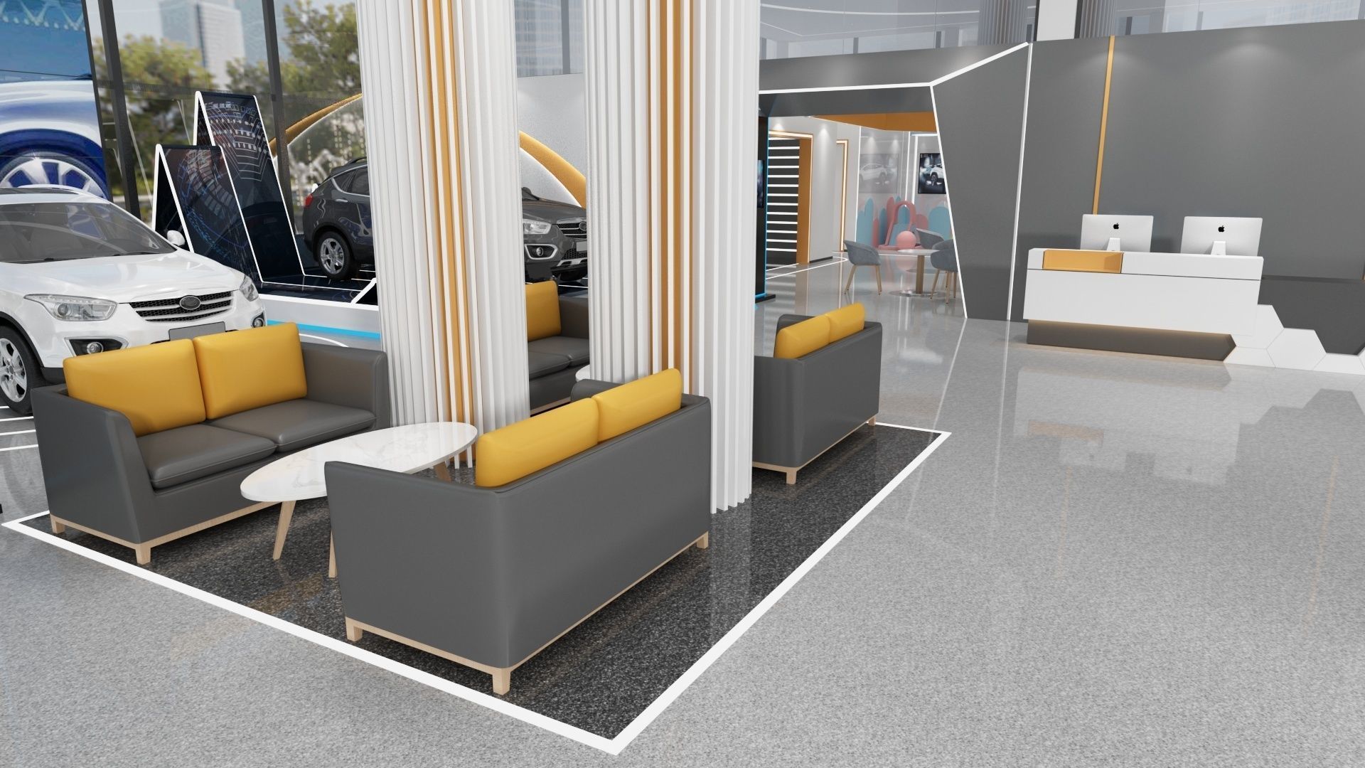 Automobile 4S Shop 3D model | CGTrader