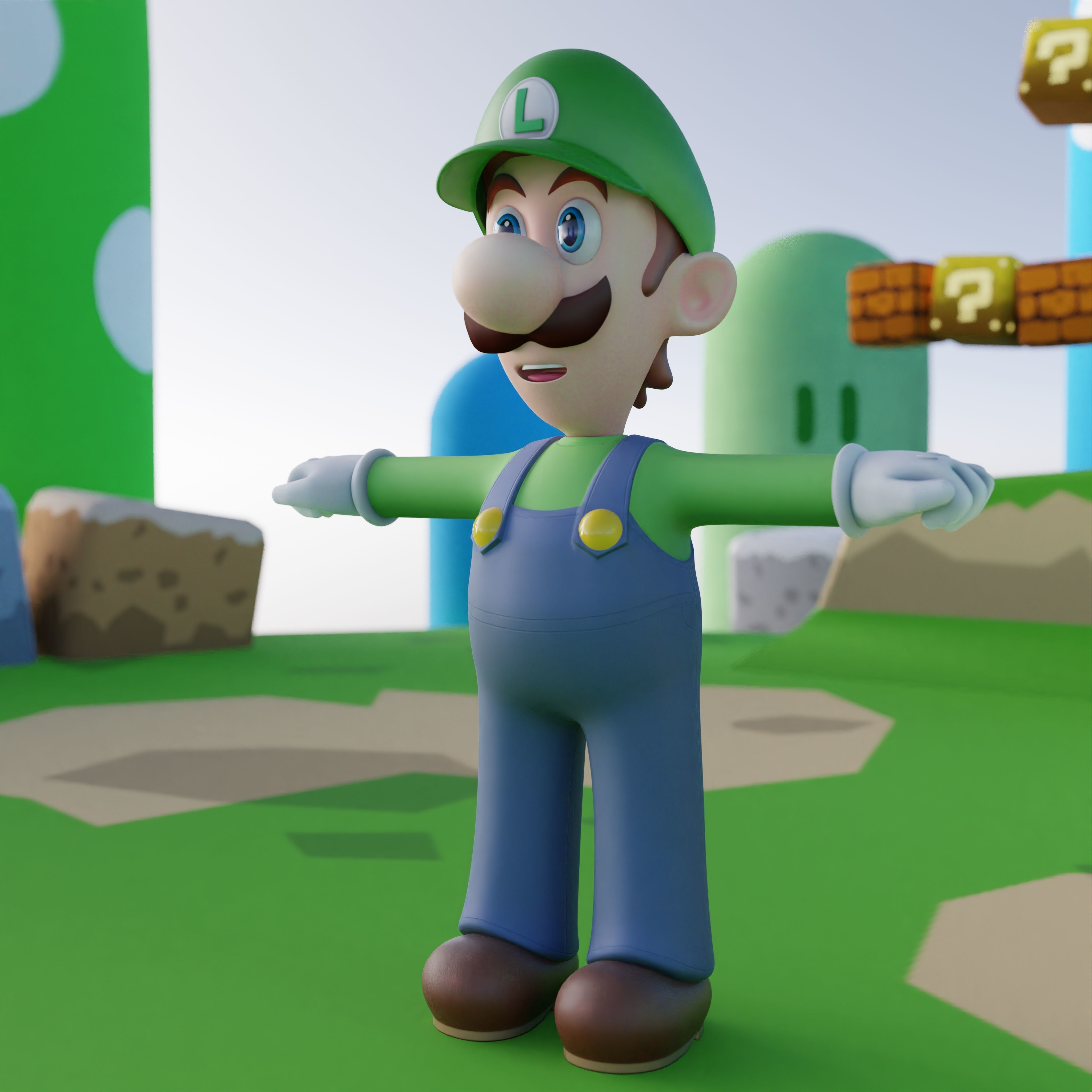 3D model Luigi Rigged PBR VR / AR / low-poly | CGTrader