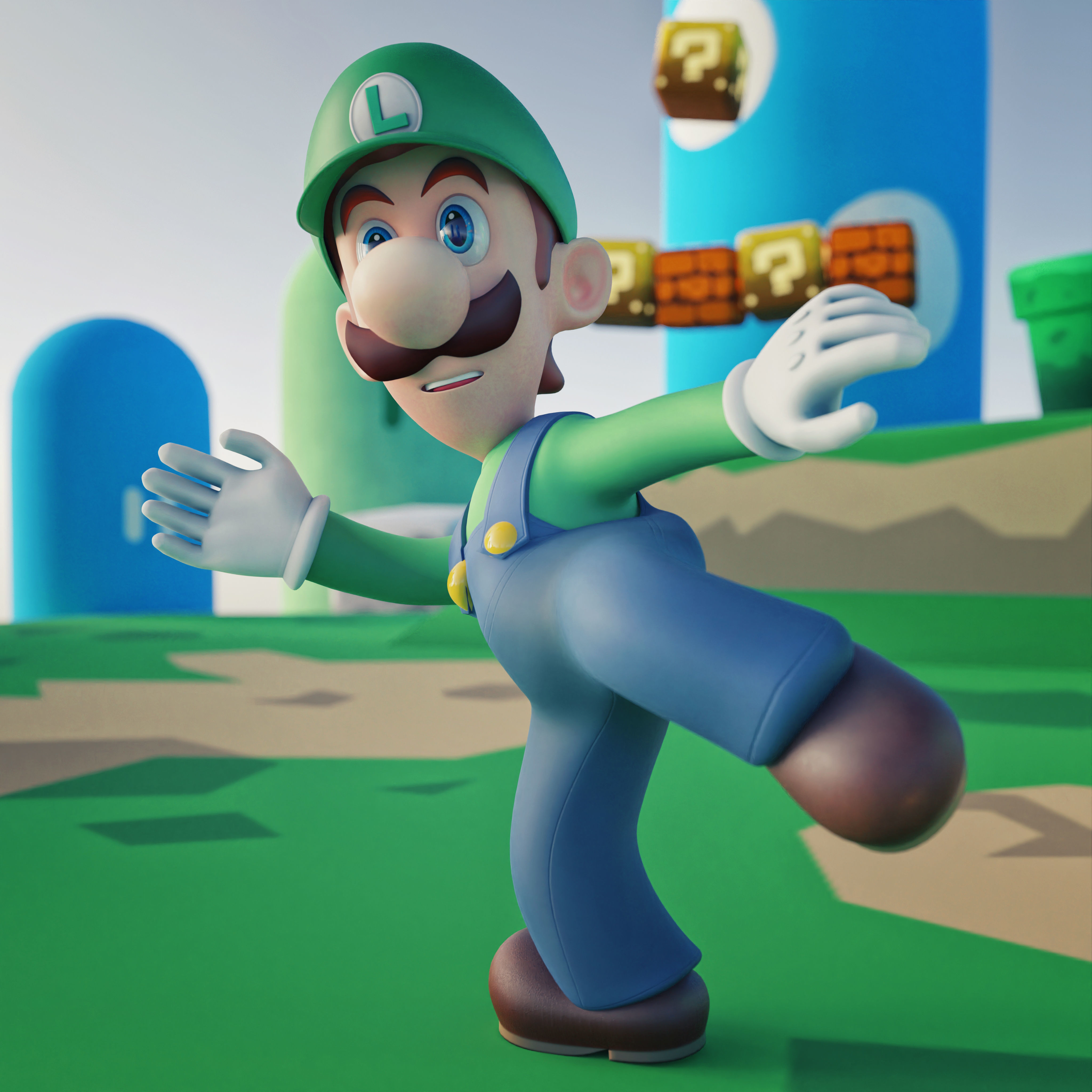 3D model Luigi Rigged PBR VR / AR / low-poly | CGTrader