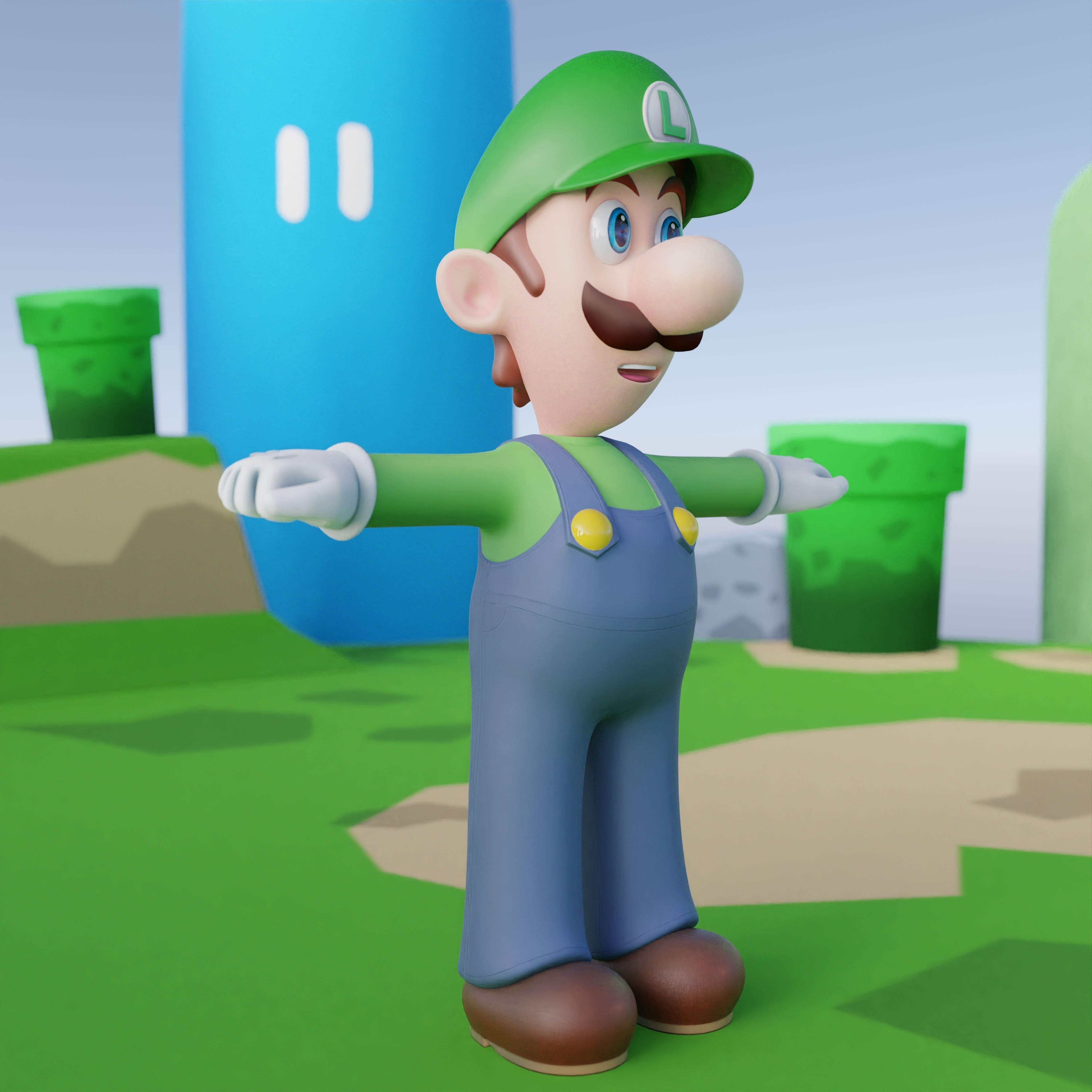 3D model Luigi Rigged PBR VR / AR / low-poly | CGTrader