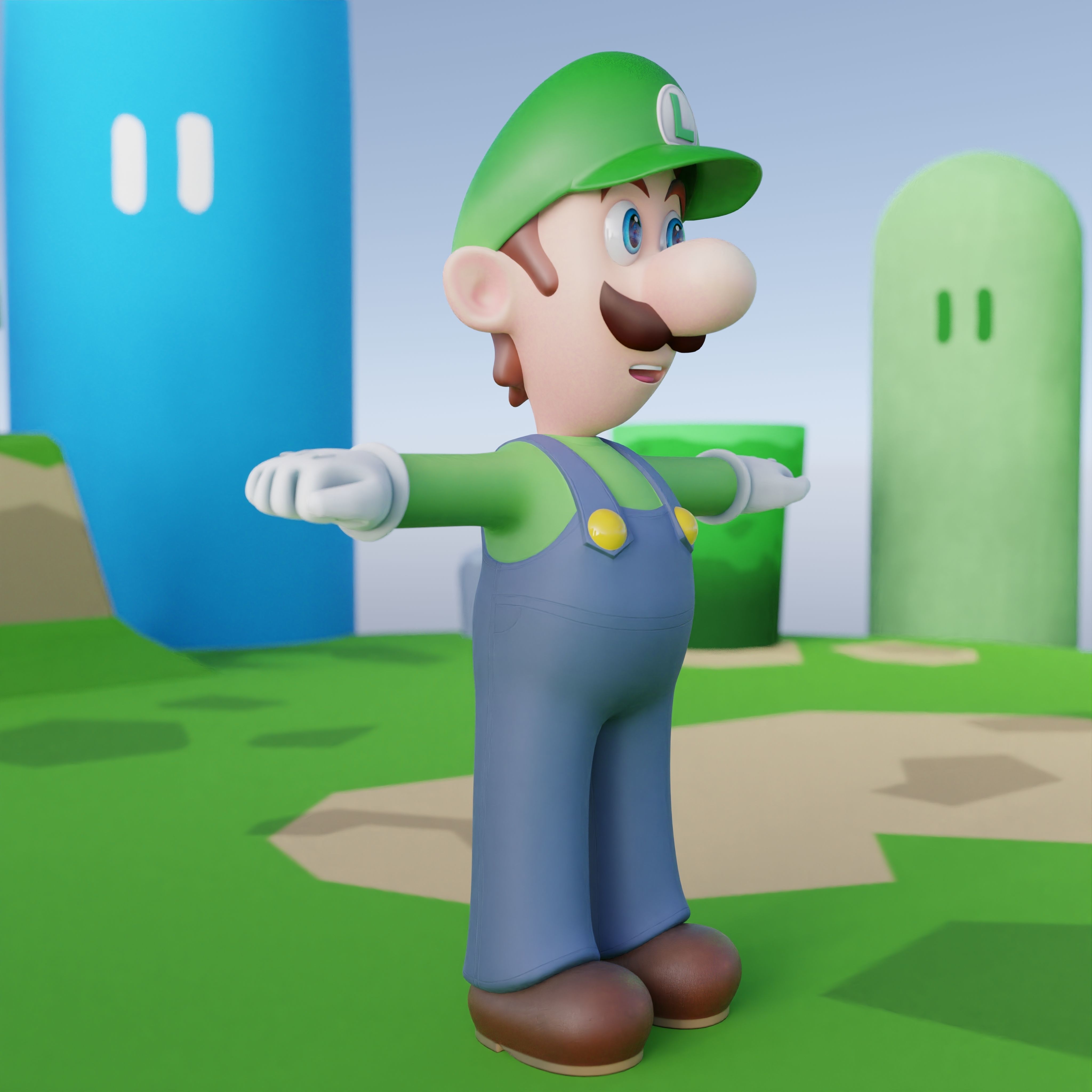 3D model Luigi Rigged PBR VR / AR / low-poly | CGTrader