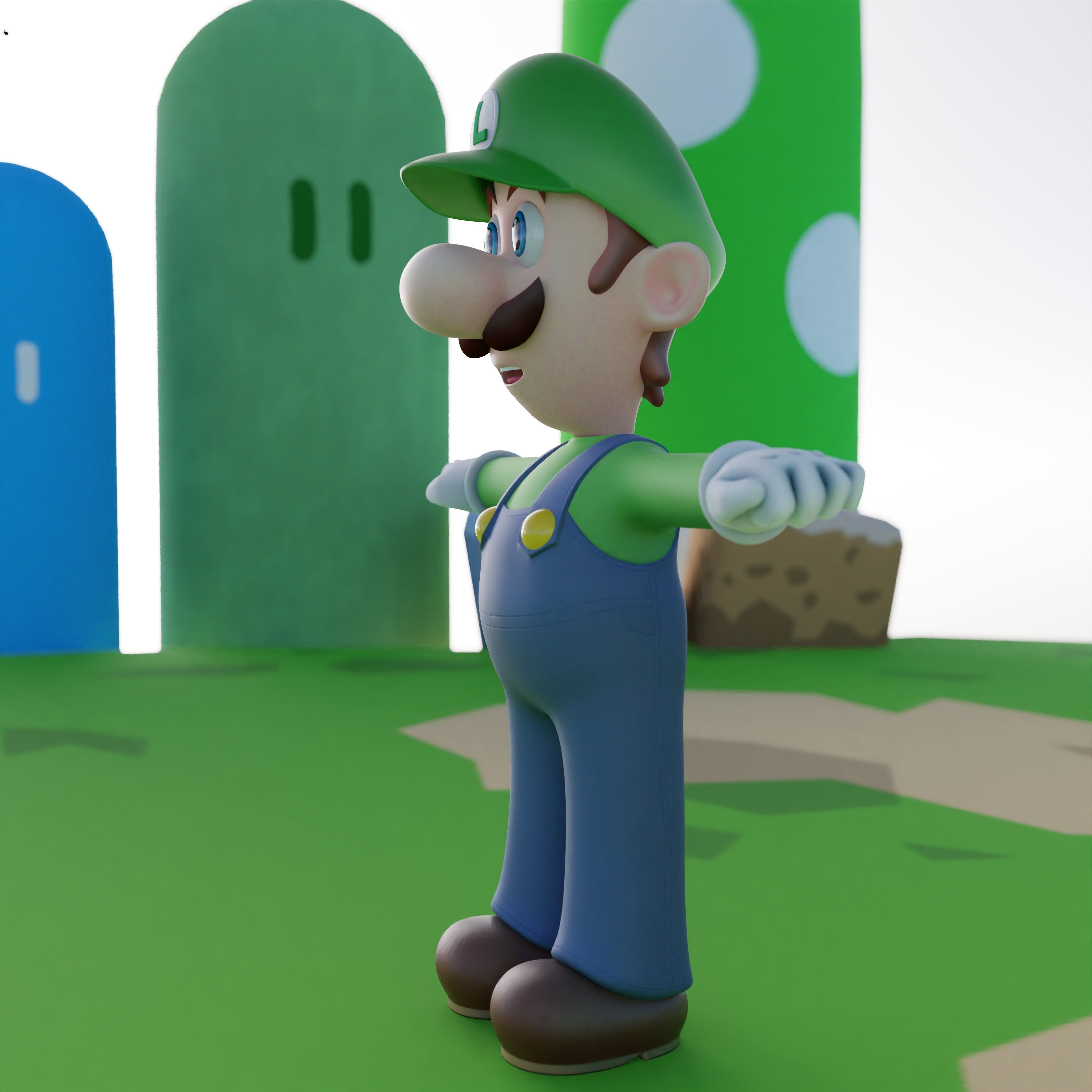 3D model Luigi Rigged PBR VR / AR / low-poly | CGTrader