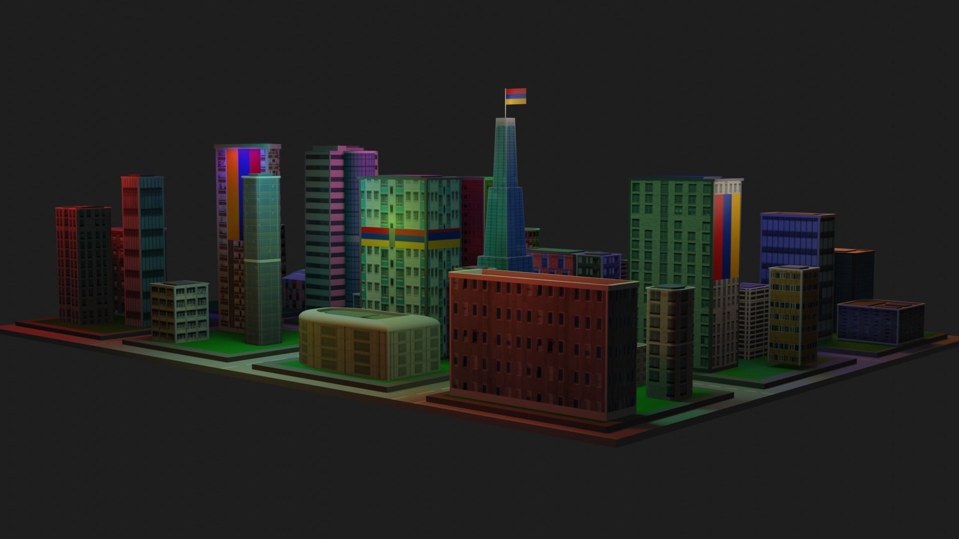 3D model Night City Armania VR / AR / low-poly | CGTrader