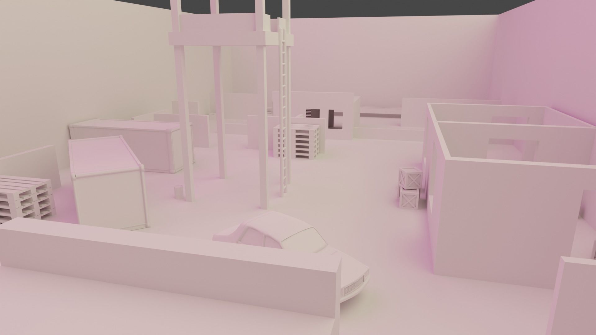 Call of Duty Killhouse Map free VR / AR / low-poly 3D model animated ...