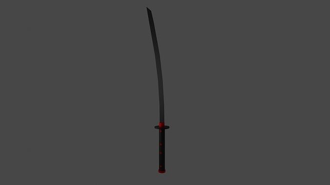 red katana 3D model | CGTrader