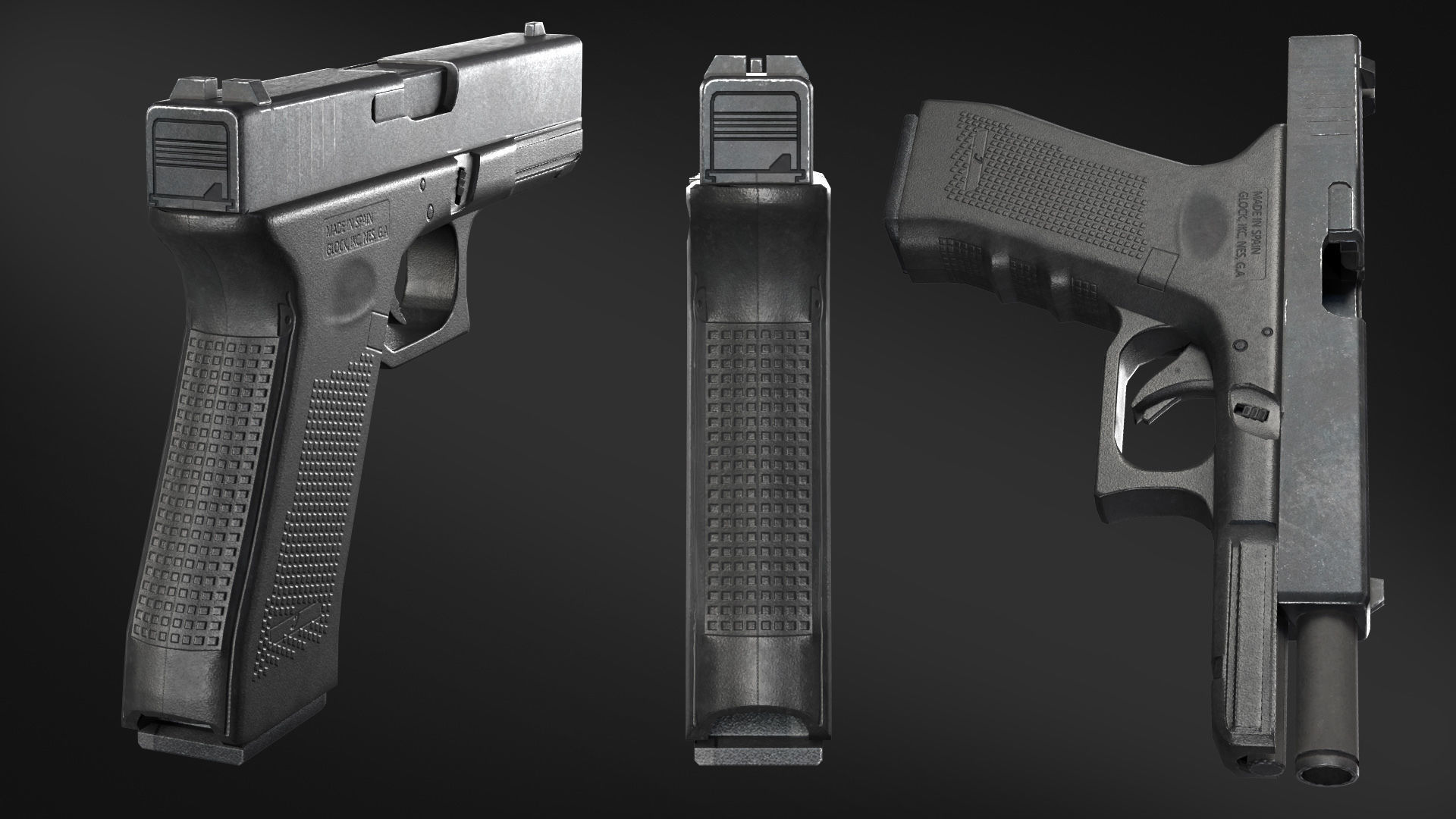 MILITARY Free Glock Pistol free 3D model | CGTrader
