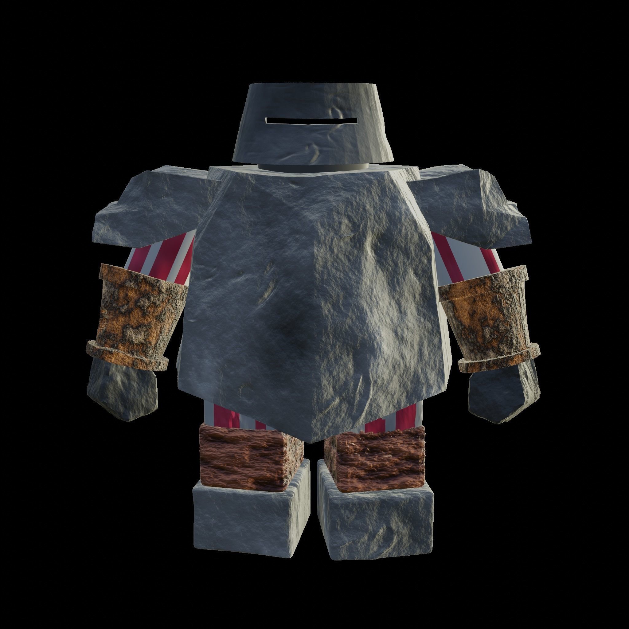 Knight with stone armor hight-poly 3D model | CGTrader