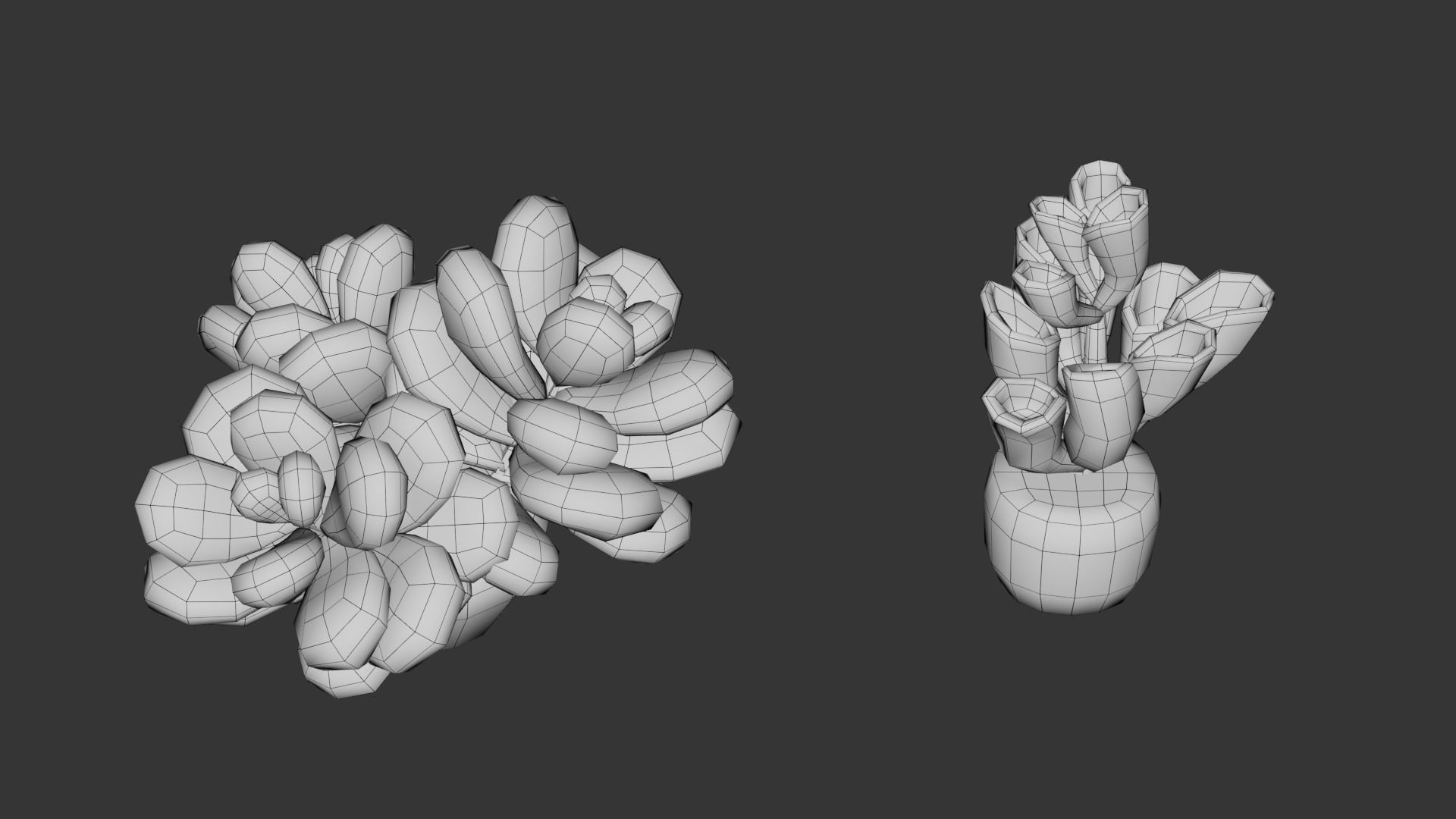 Low Poly Stylized Pot Plants Pack 3D model | CGTrader